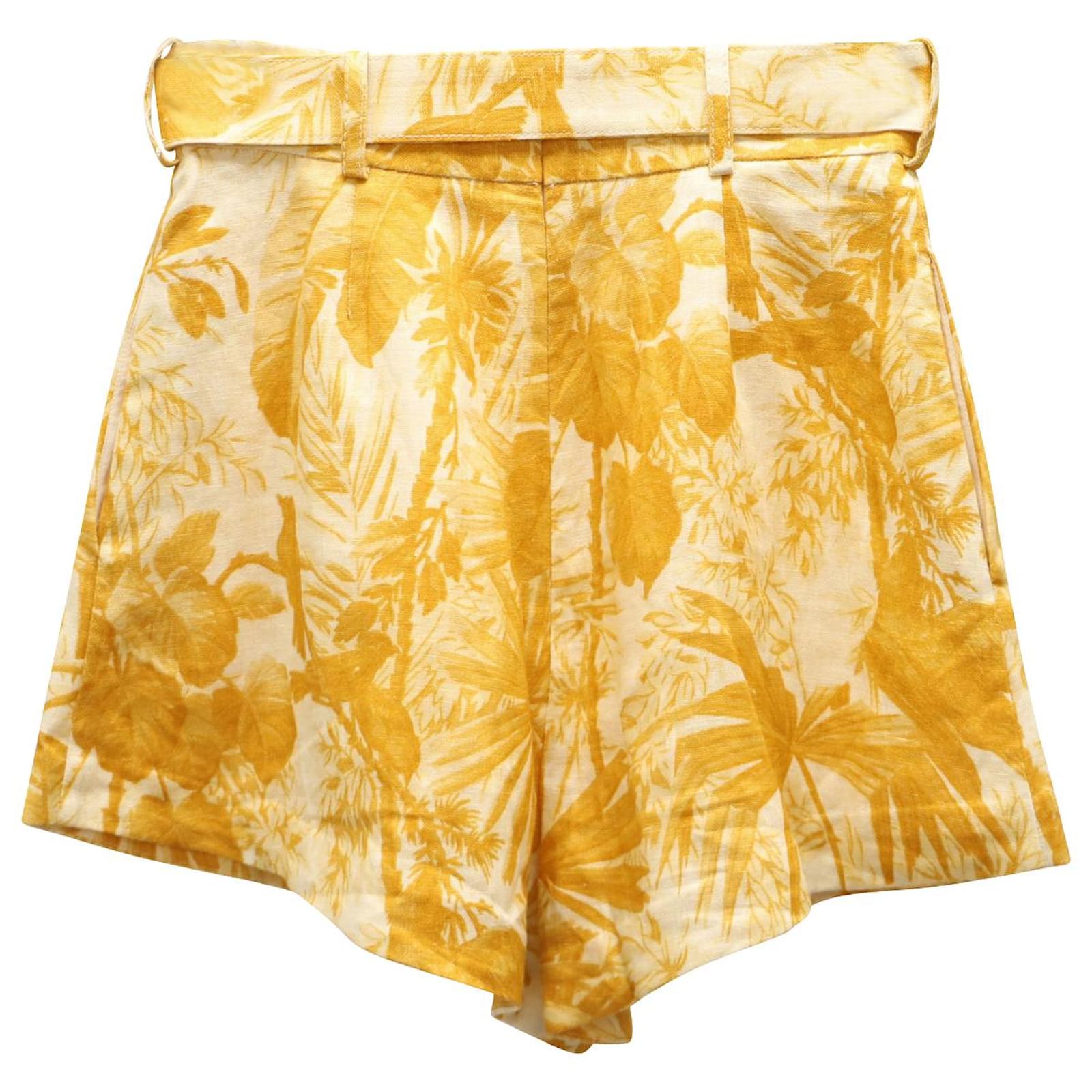 Zimmermann Short Mae Palm Tuck en Lin Multicolore ref.741458 - Joli Closet