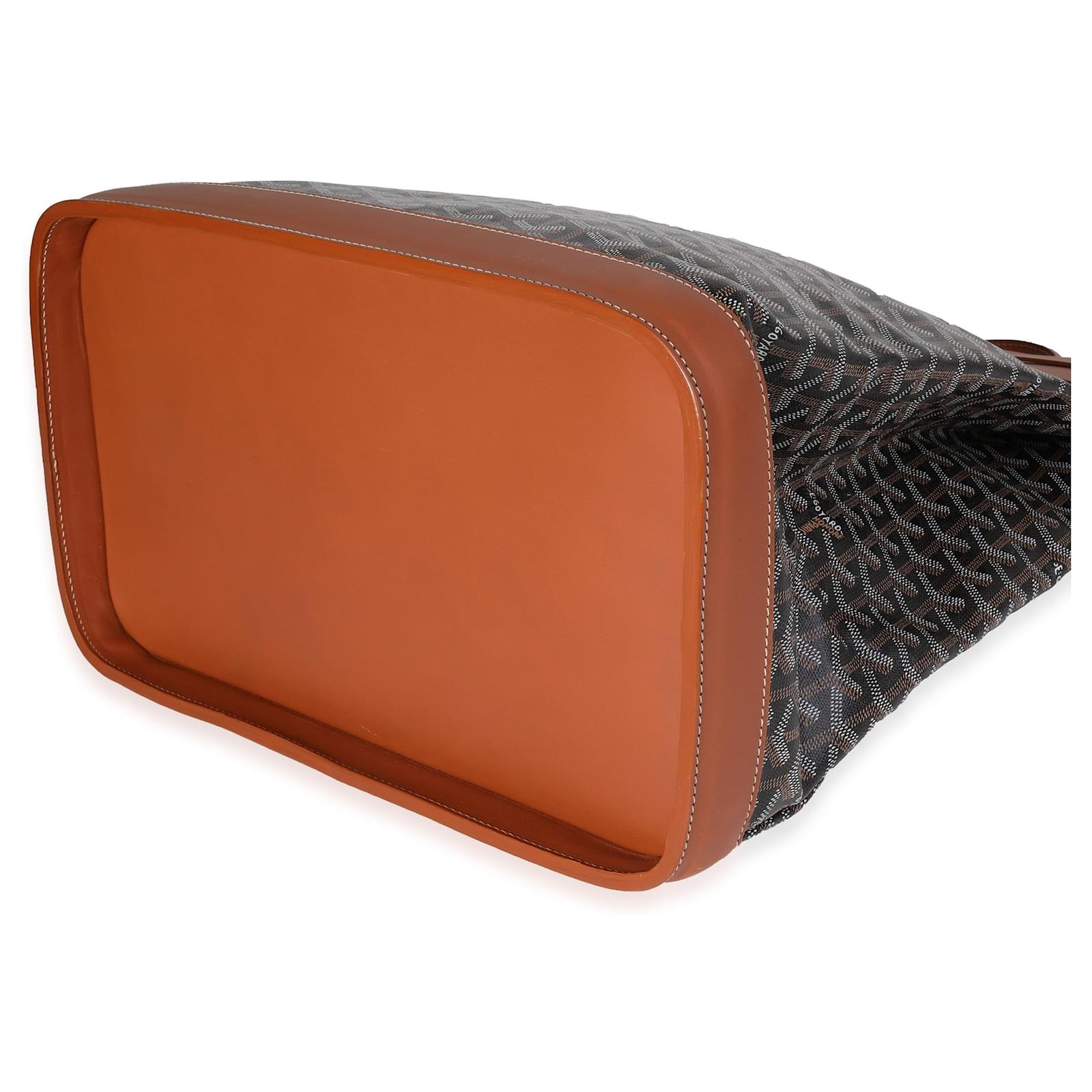 Goyard Black Ine & Brown Leather Steamer Bag ref.744285 - Joli Closet