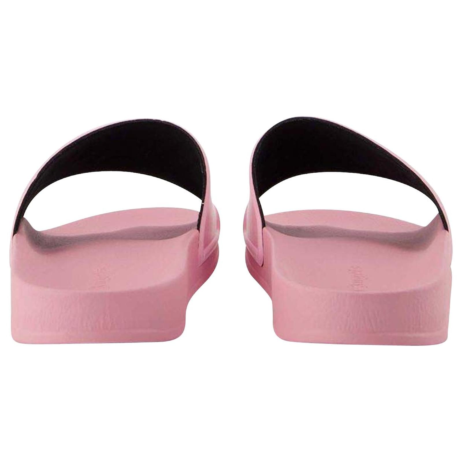Pool Slider Mules - Palm Angels - Pink/White - Polyurethane ref.744383 ...