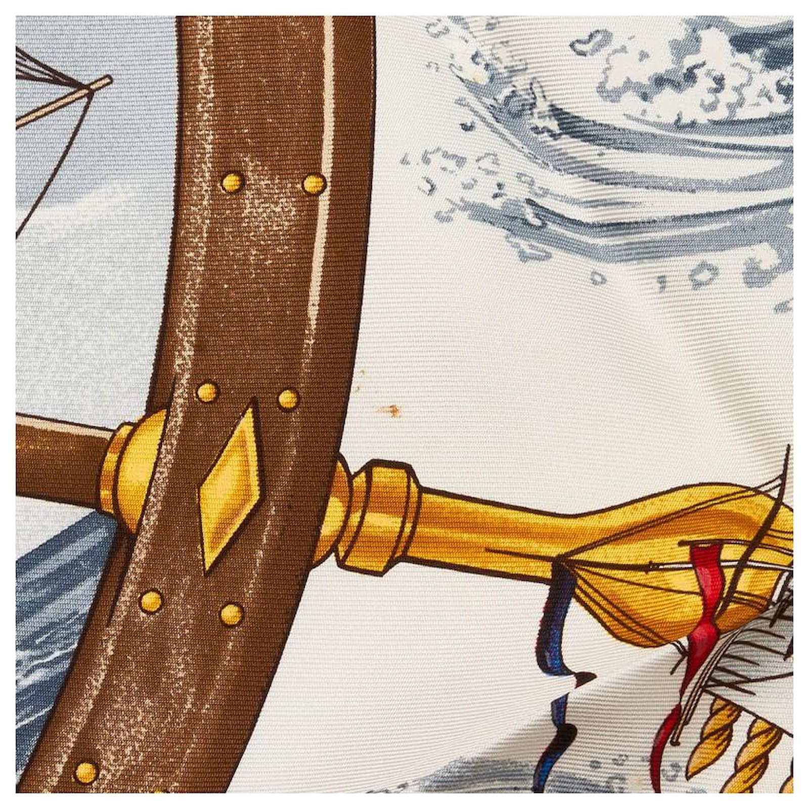 Hermès Carré Vive Le Vent Silk Scarf Red ref.745406 - Joli Closet