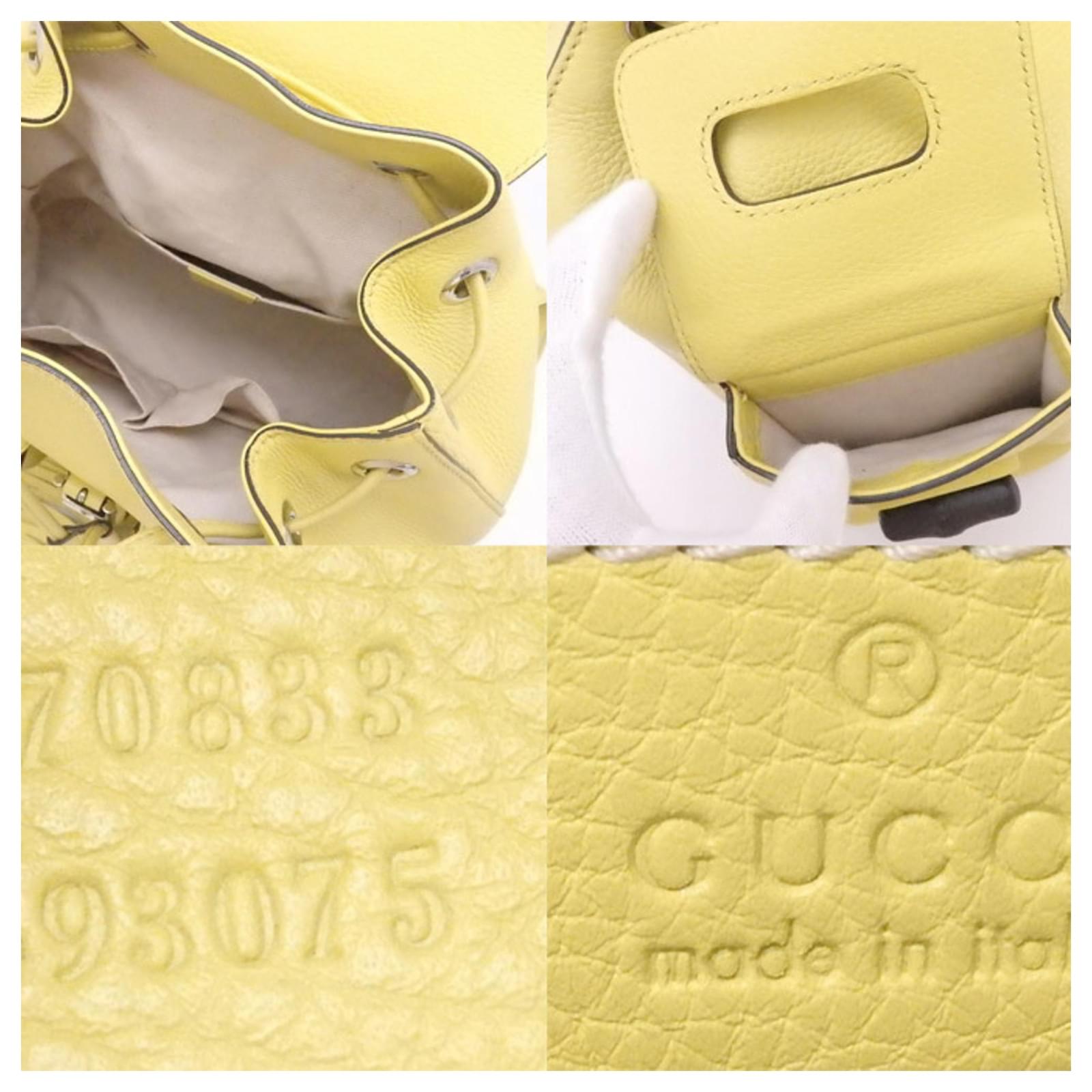 Gucci Bamboo Yellow Leather ref.745743 - Joli Closet