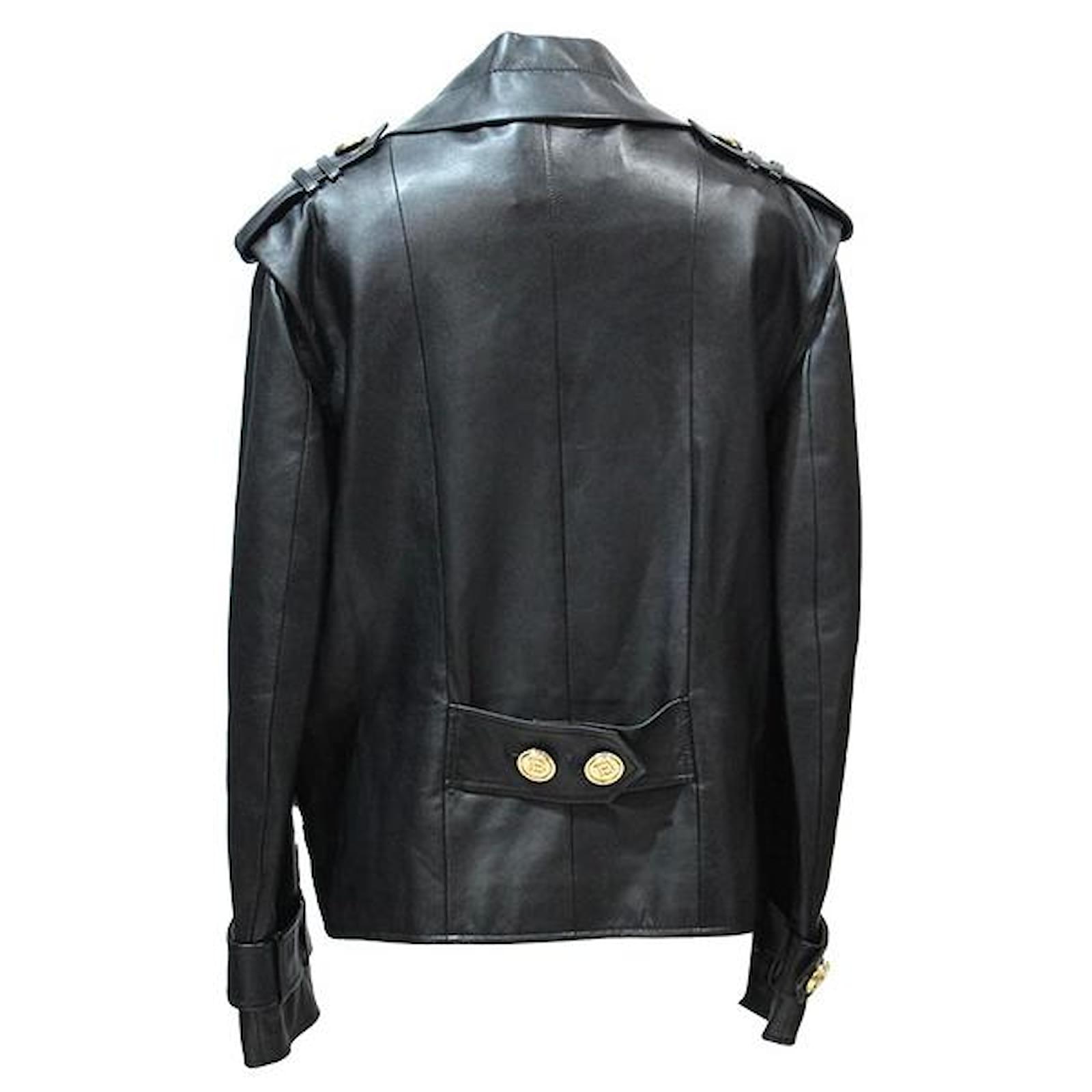 Balmain Jackets Black Leather ref.746361 - Joli Closet