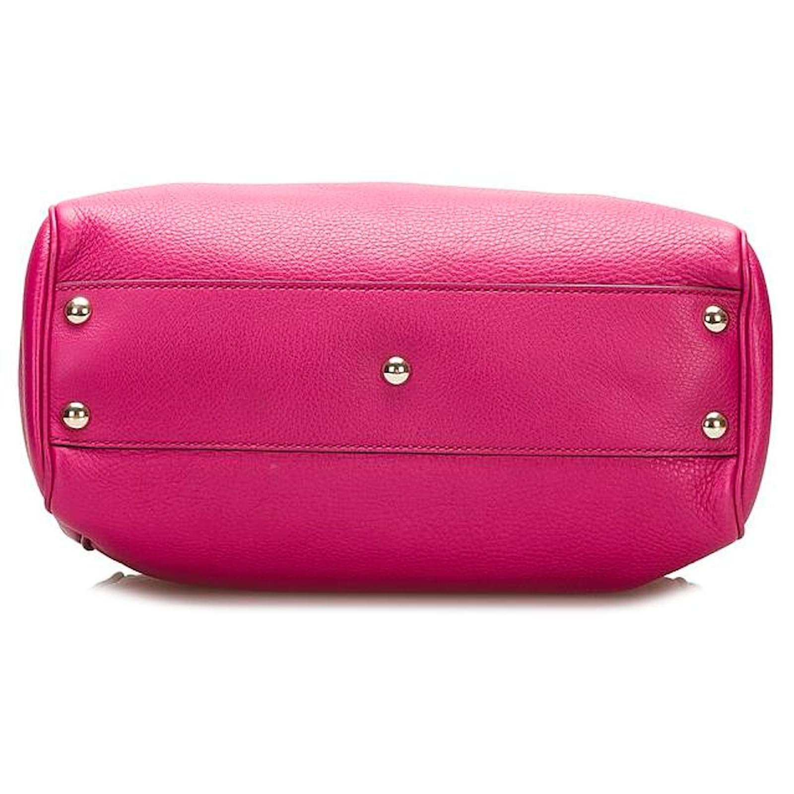 Gucci Bamboo Fuschia Leather ref.746788 - Joli Closet