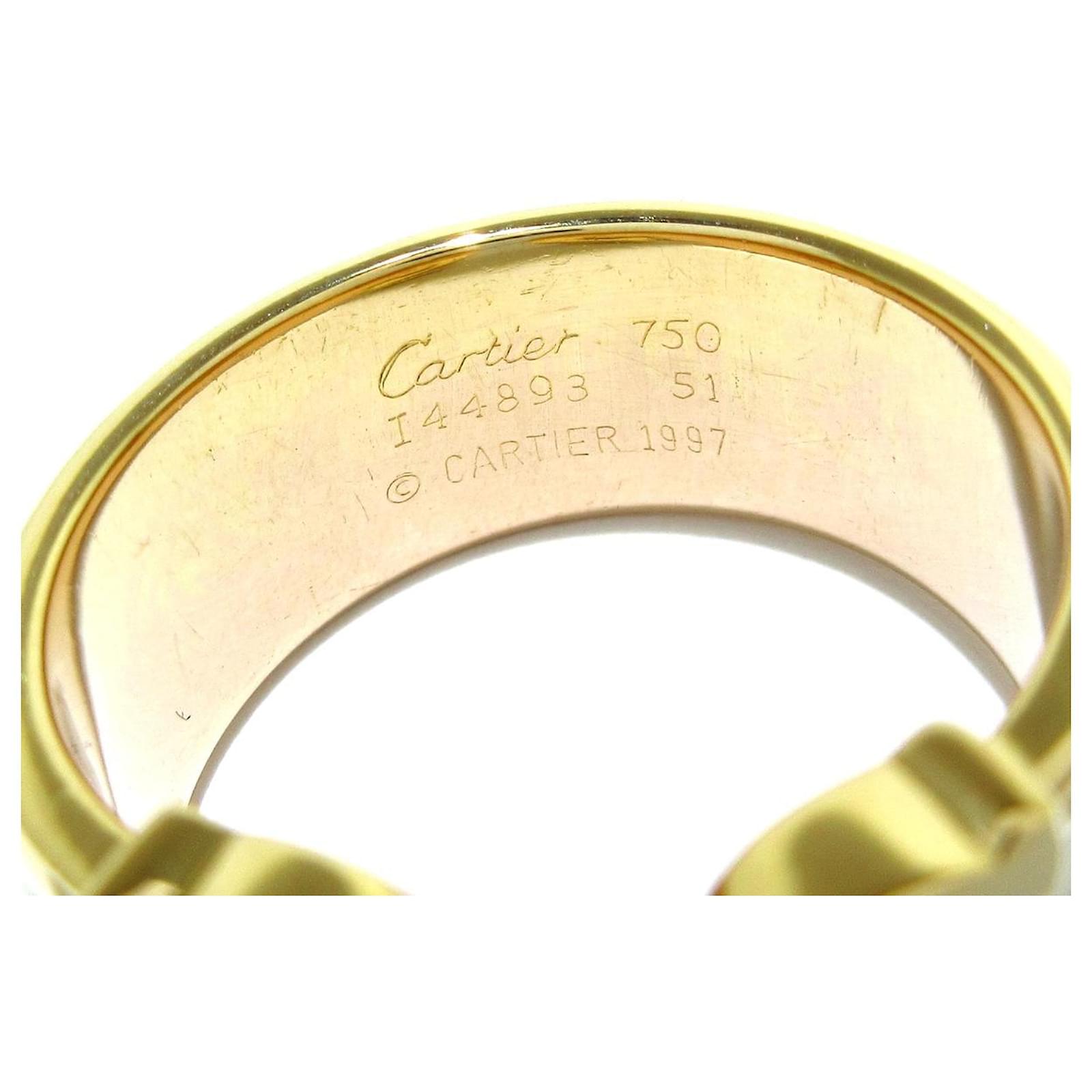 cartier 2C C2 Or jaune Doré ref.748187 - Joli Closet