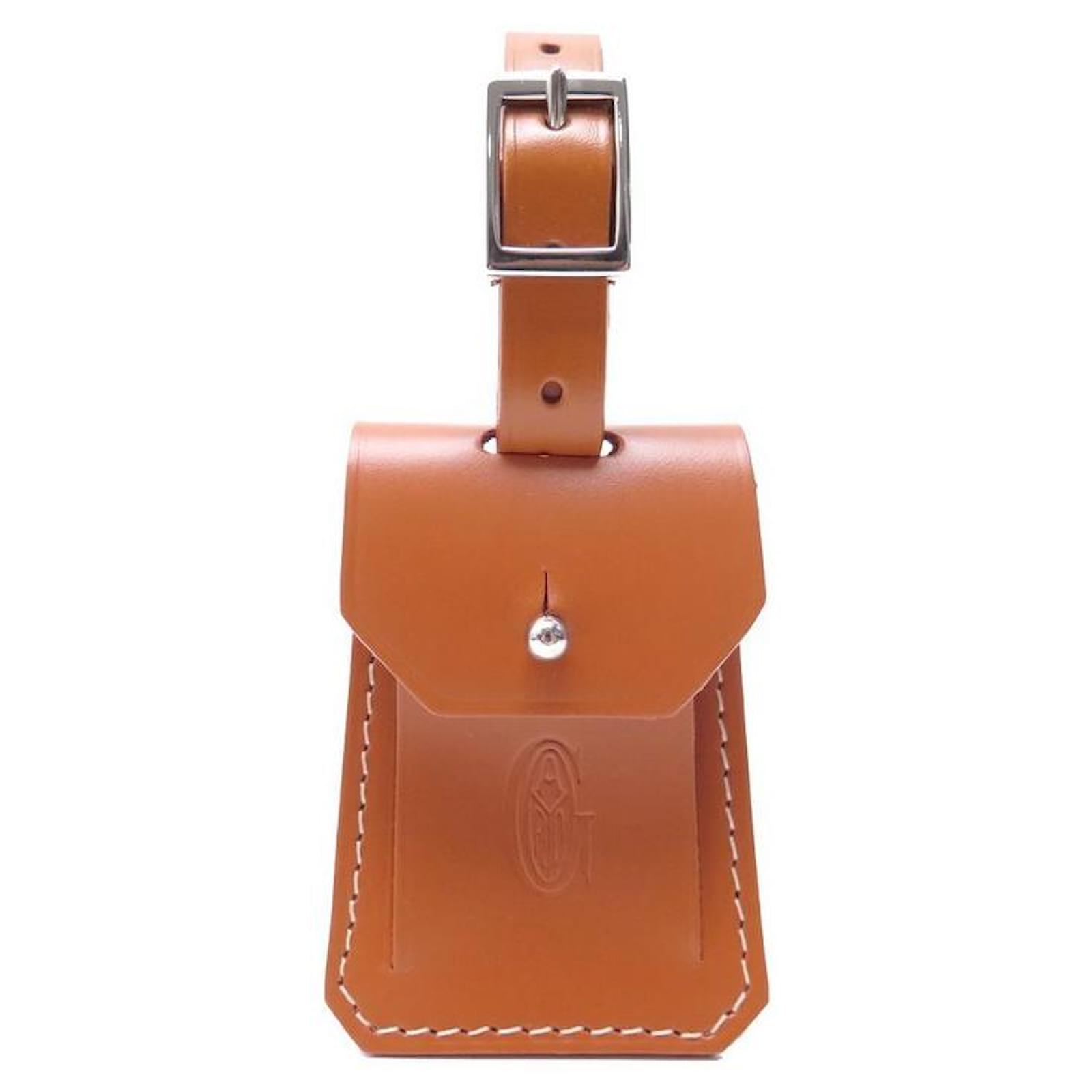 NEW GOYARD ADDRESS HOLDER IN BROWN LEATHER NEW NAME TAG HOLDER ref ...