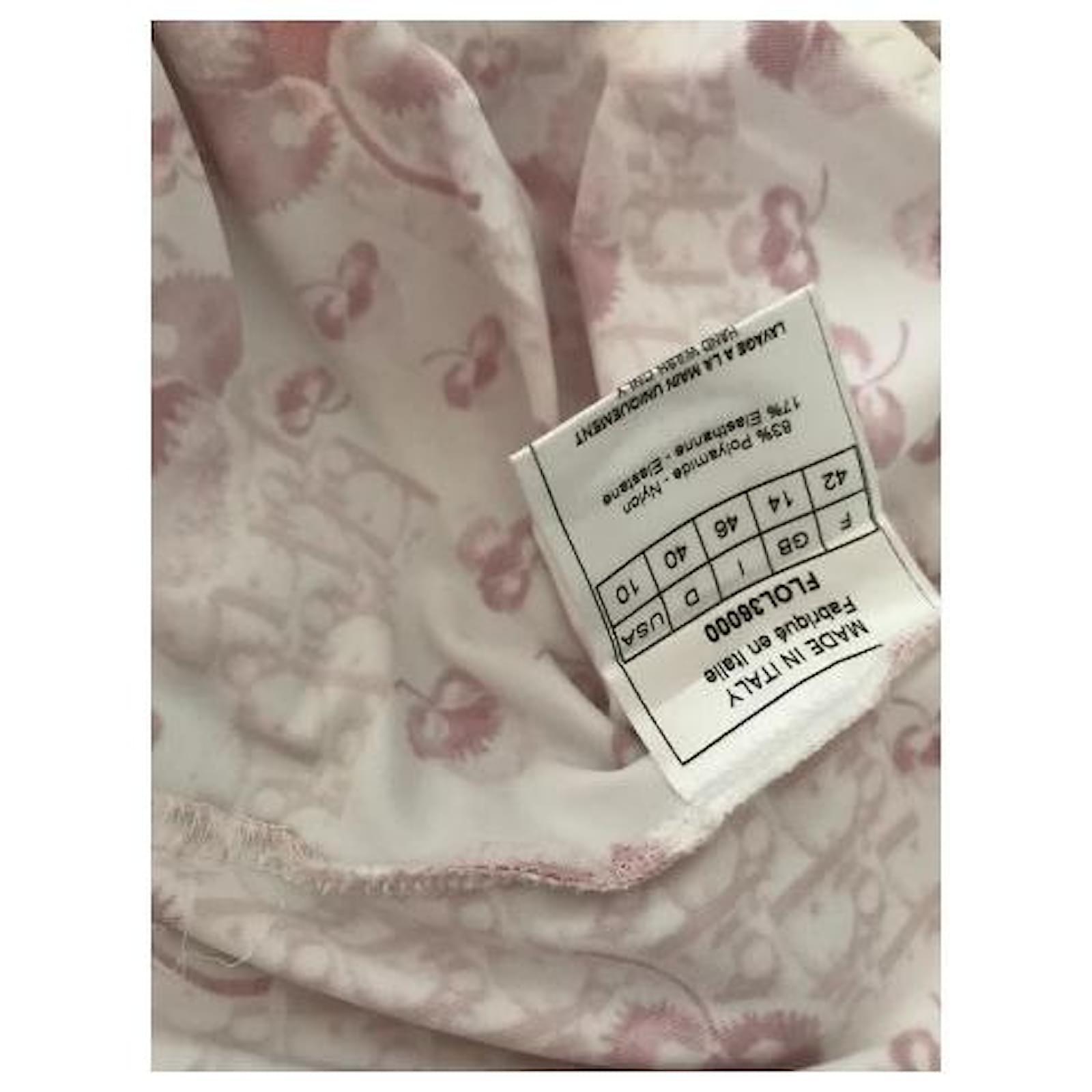 DIOR LOGO DRESS Pink White Elastane ref.750838 - Joli Closet
