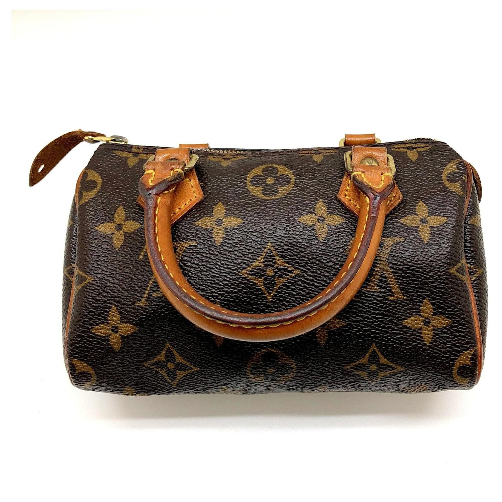 Louis Vuitton Nano Speedy Brown Cloth ref.751420 - Joli Closet