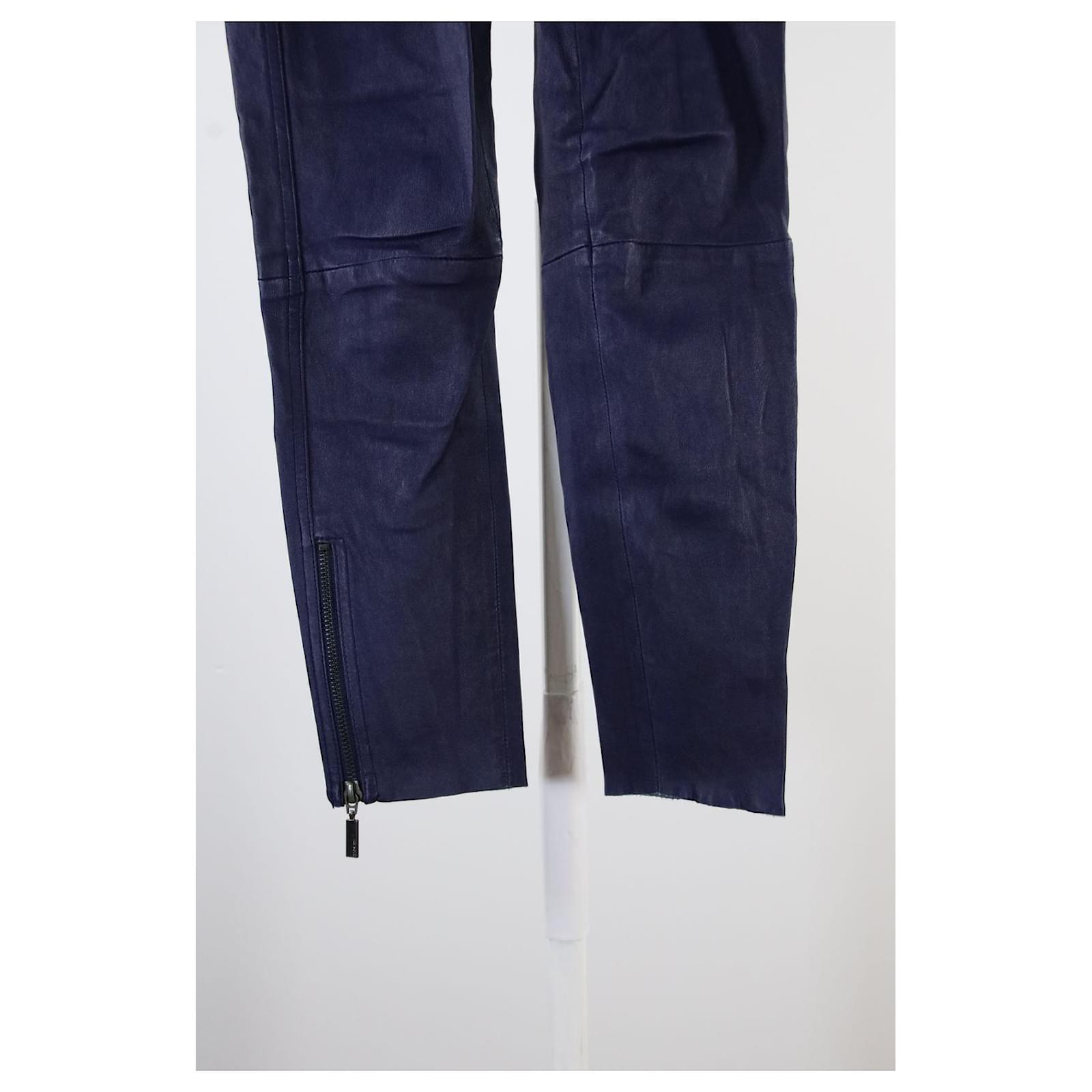Max & Moi Max & Me Pants 36 Blue Leather ref.751894 - Joli Closet