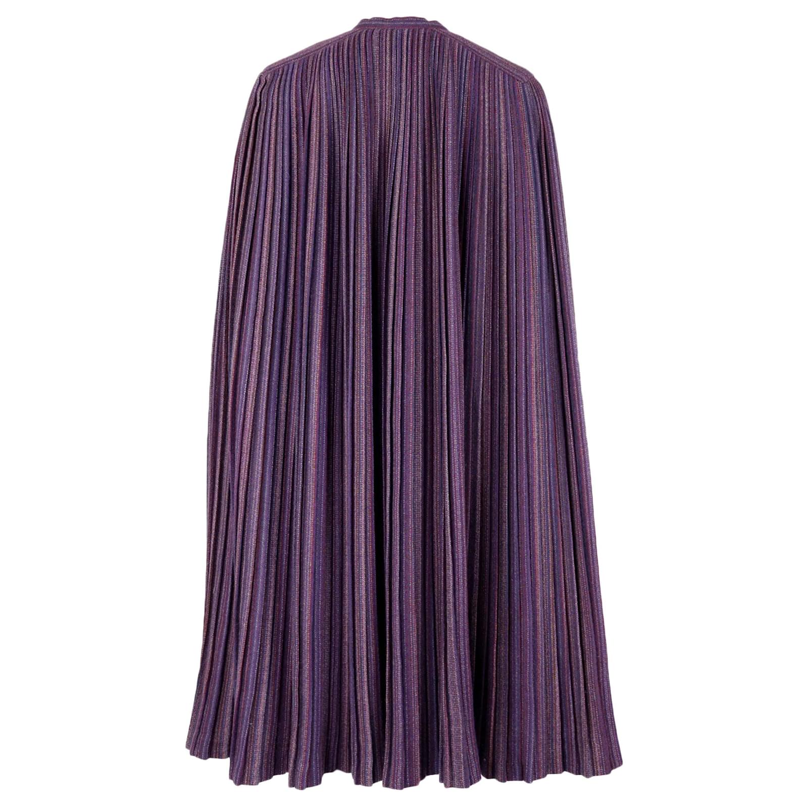 Cape plissée Nina Ricci Laine Violet ref.753239 - Joli Closet