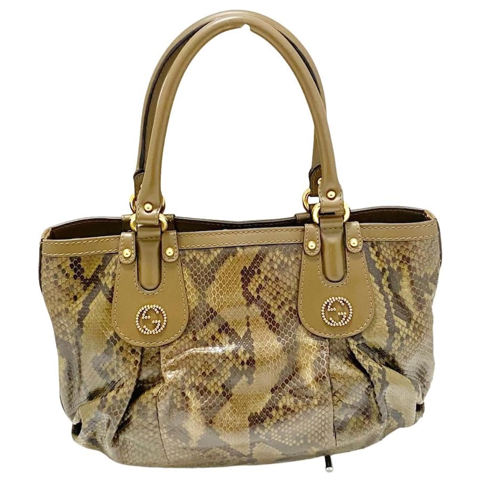 Gucci Interlocking G Khaki Exotic leather ref.754792 - Joli Closet