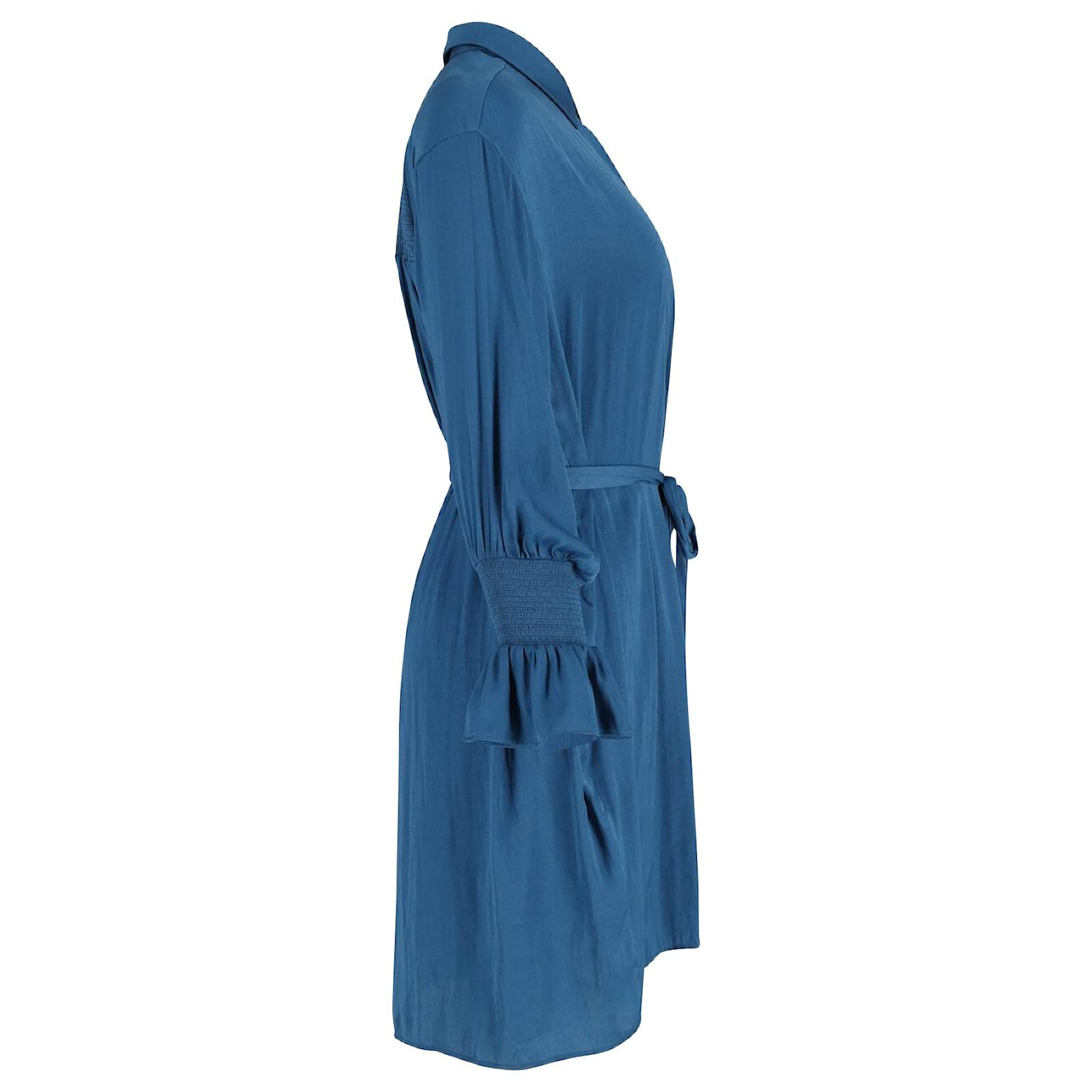 Maje Rebano Robe Longueur Genou en Soie Turquoise Vert ref.756295 ...