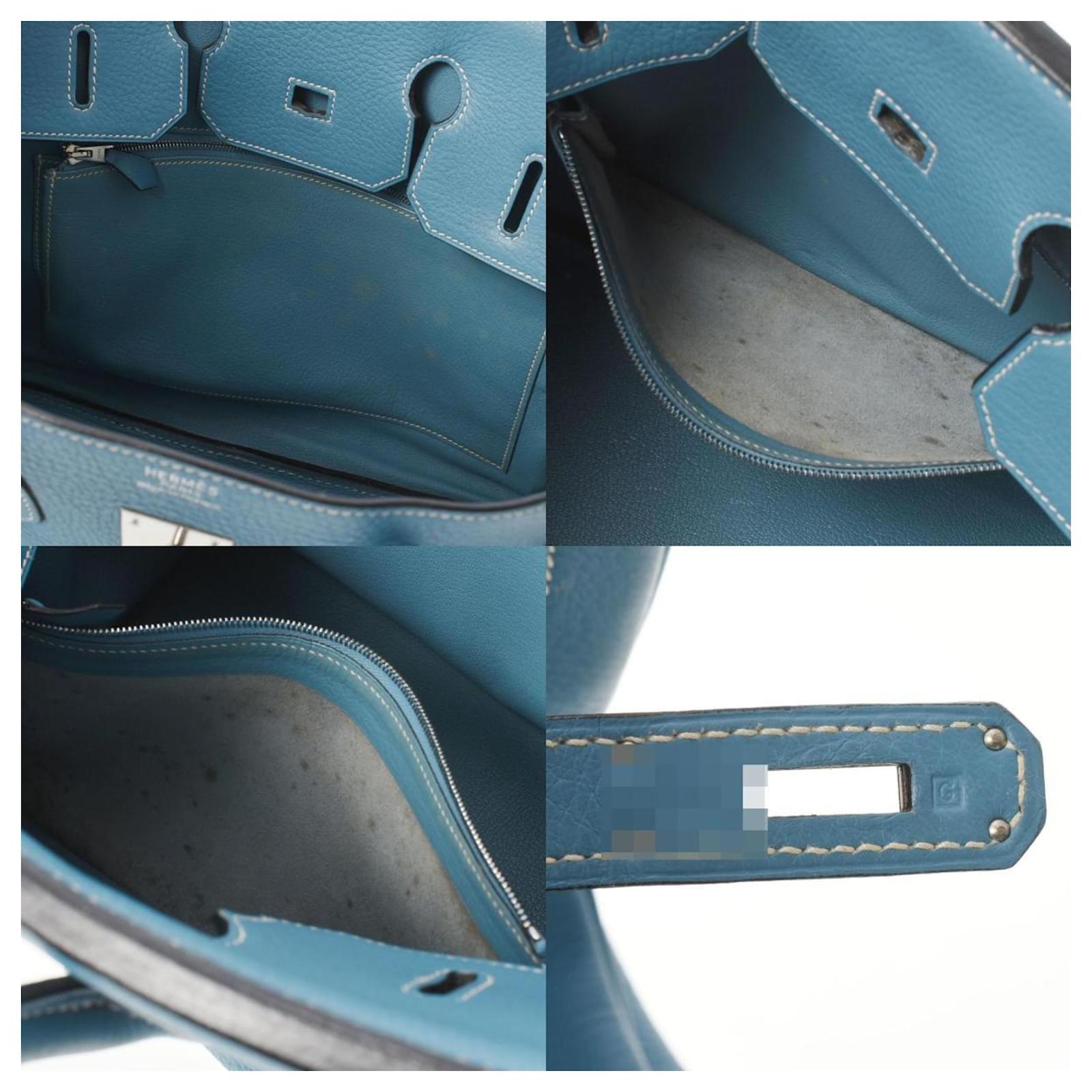Hermès HERMES BIRKIN 35 Light blue Leather ref.756932 - Joli Closet
