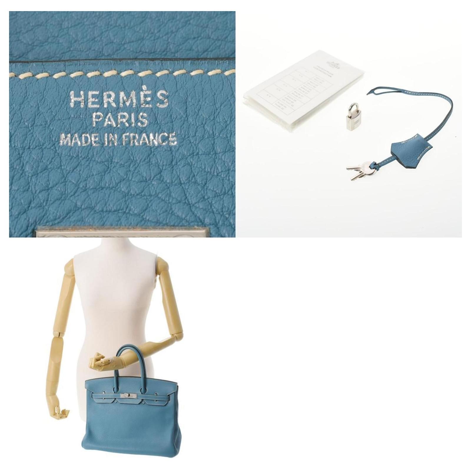 Hermès HERMES BIRKIN 35 Light blue Leather ref.756932 - Joli Closet