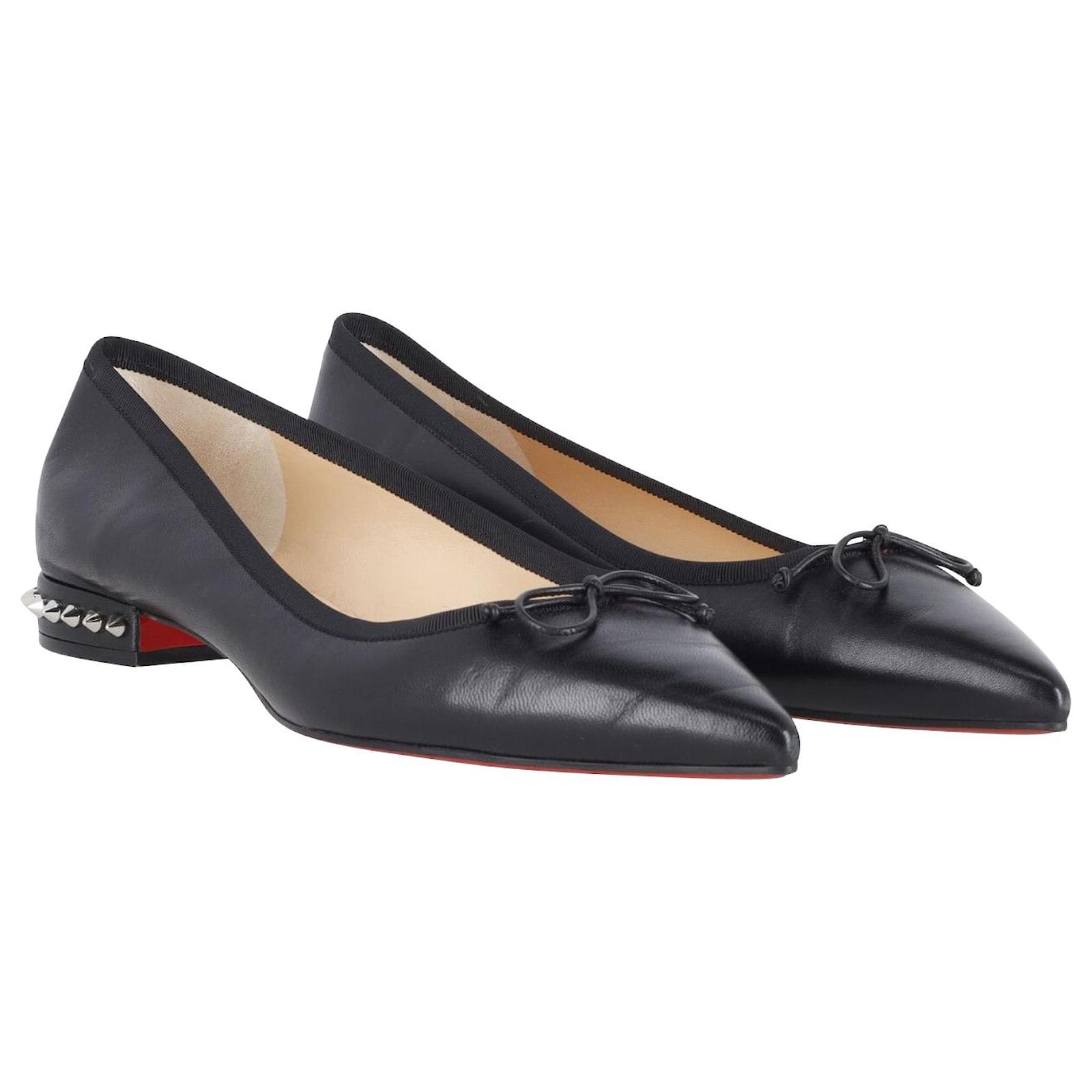 Christian Louboutin Hall Spiked Embellsihed Ballet Flats in Black ...