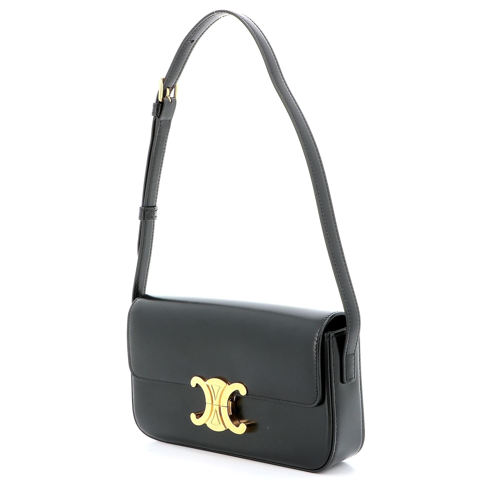 Céline Triomphe Black Leather ref.761343 - Joli Closet