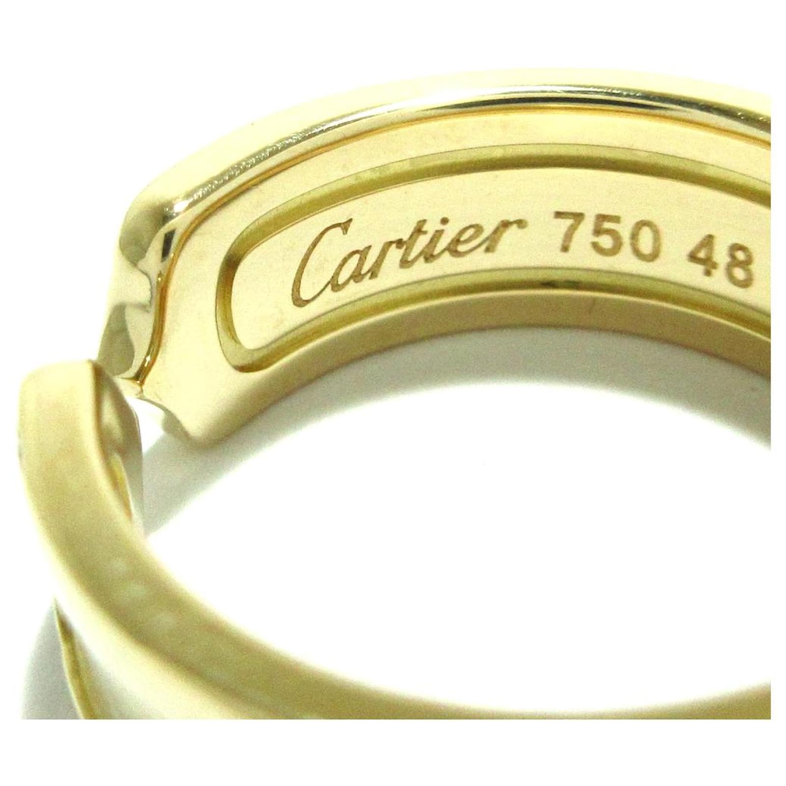 cartier 2C C2 Or jaune Doré ref.762903 - Joli Closet