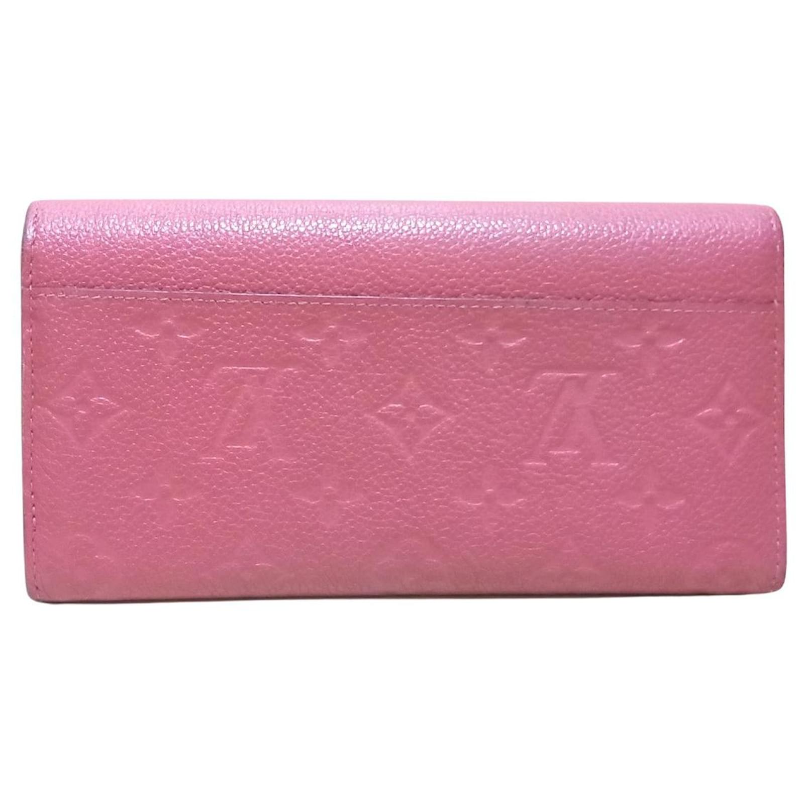 Louis Vuitton Portefeuille Sarah Pink Leather ref.762922 - Joli Closet