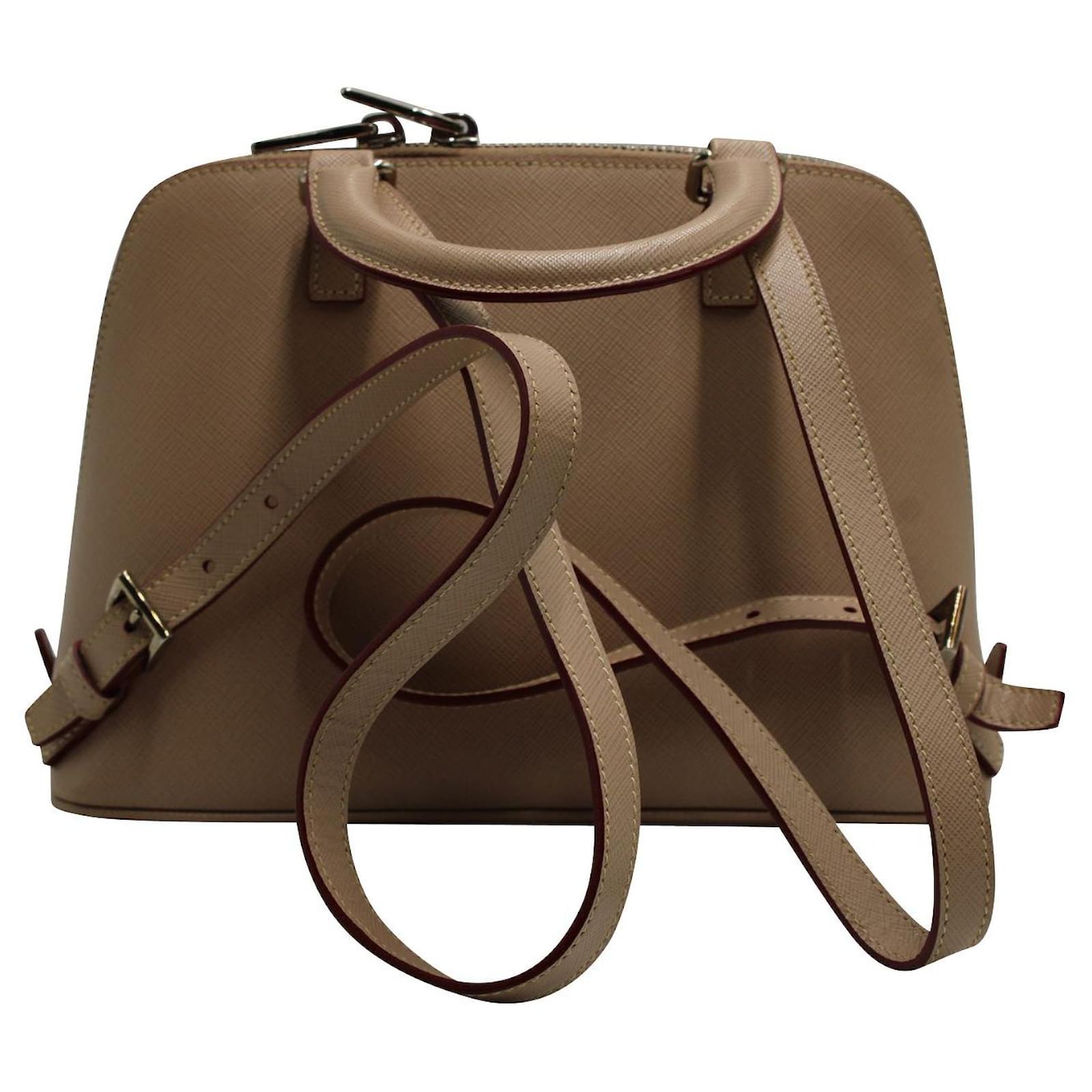 Prada Beige Saffiano Mini Promenade Backpack Flesh Leather ref.763887 ...
