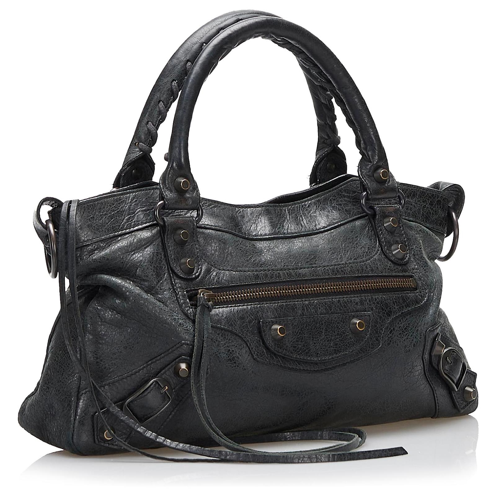 Balenciaga Black Motocross Classic First Leather ref.JC764071 (Sold ...