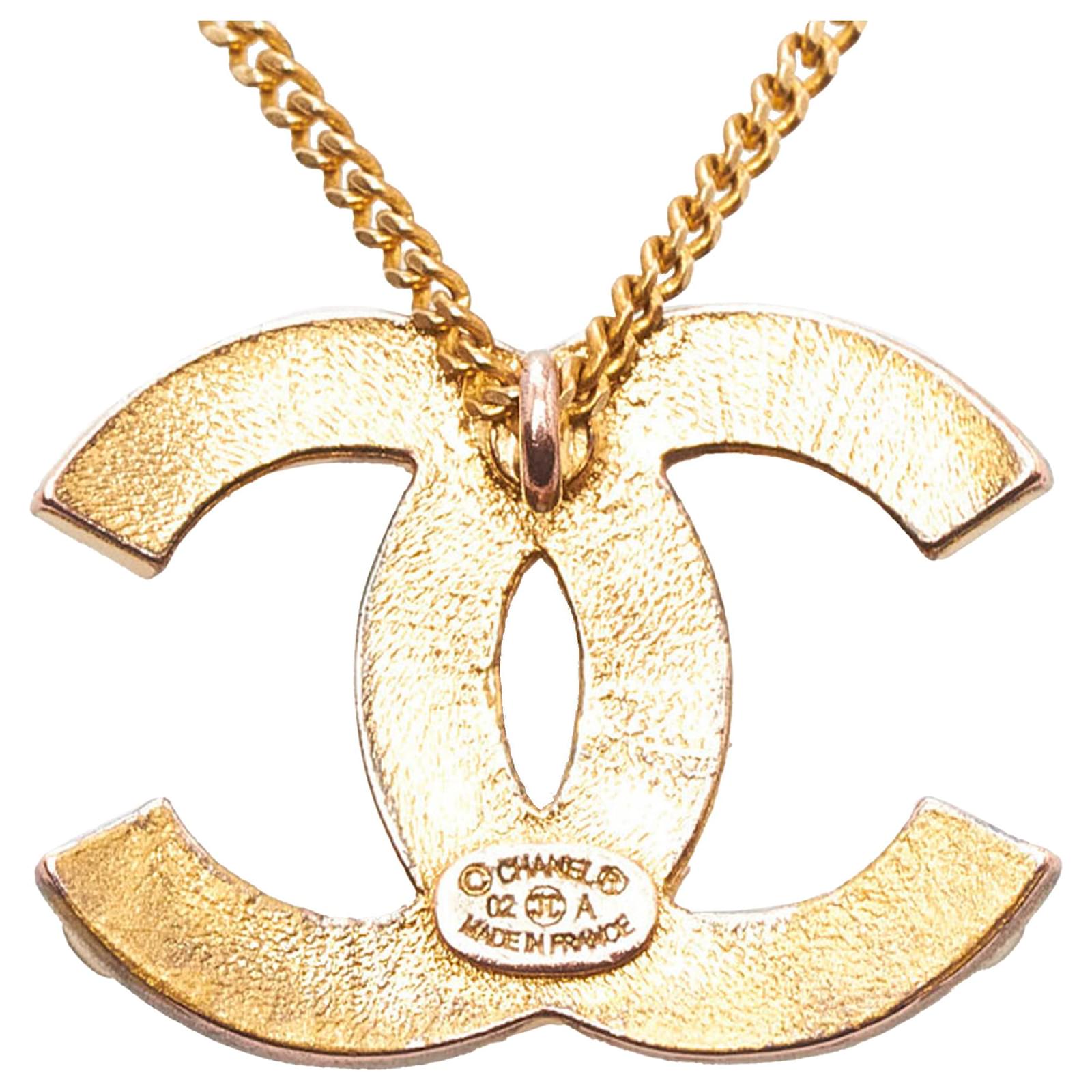 Collier Chanel Gold Coco Mark Métal Plaqué or Doré ref.764113 - Joli Closet