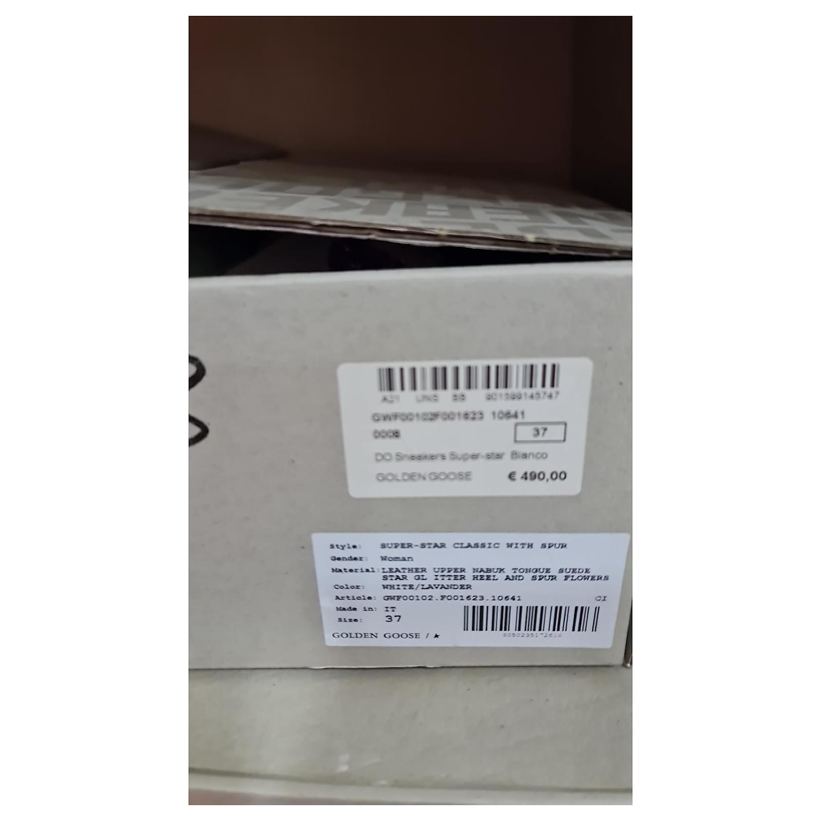 Golden Goose WHITE SHEEPSKIN SUPERSTAR SNEAKERS Leather ref.764667 ...