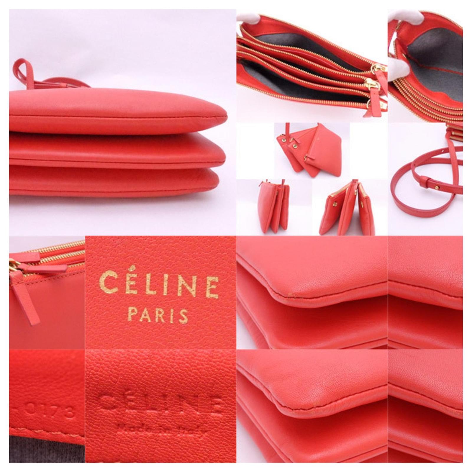 Céline Trio Red Leather ref.765364 - Joli Closet
