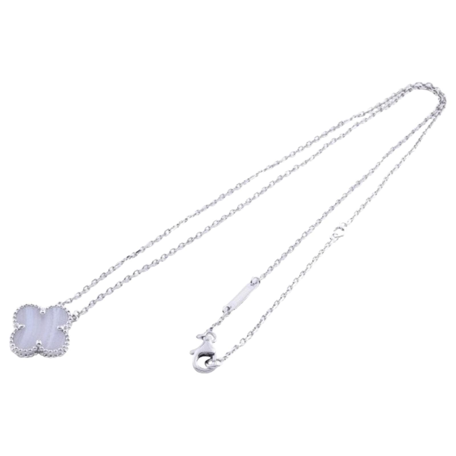 Van Cleef And Arpels Vintage Alhambra Silvery White Gold Ref 765536