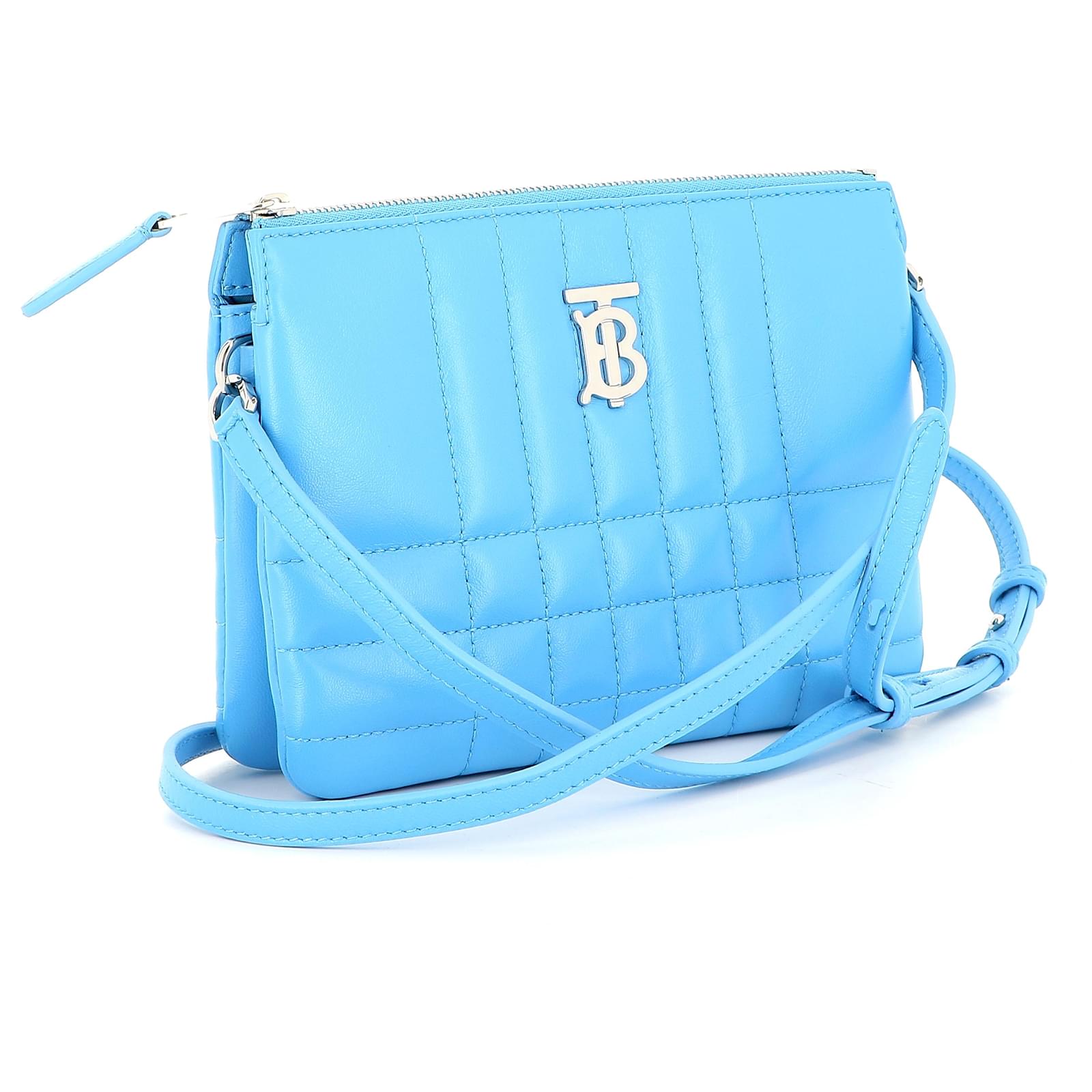 Burberry TB Blue Leather ref.765786 - Joli Closet