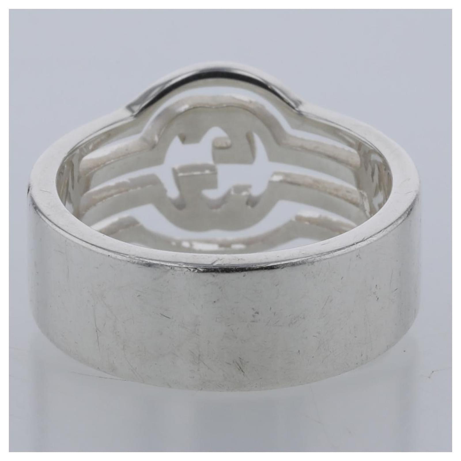 Gucci Cutout Interlocking G Silver Ring Silvery ref.766054 - Joli Closet