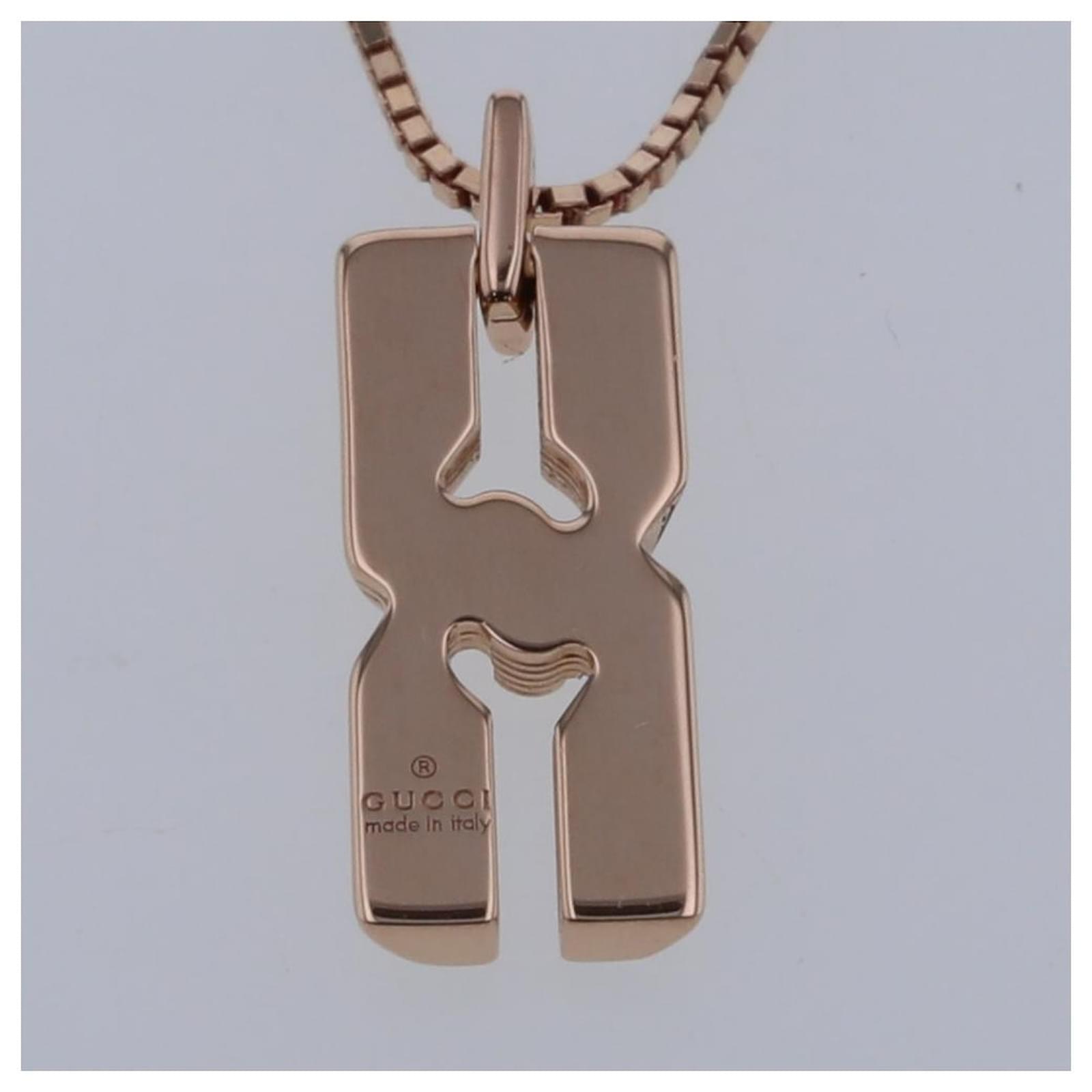 Gucci Infinity Knot Bar Pendant Necklace ref.766126 - Joli Closet