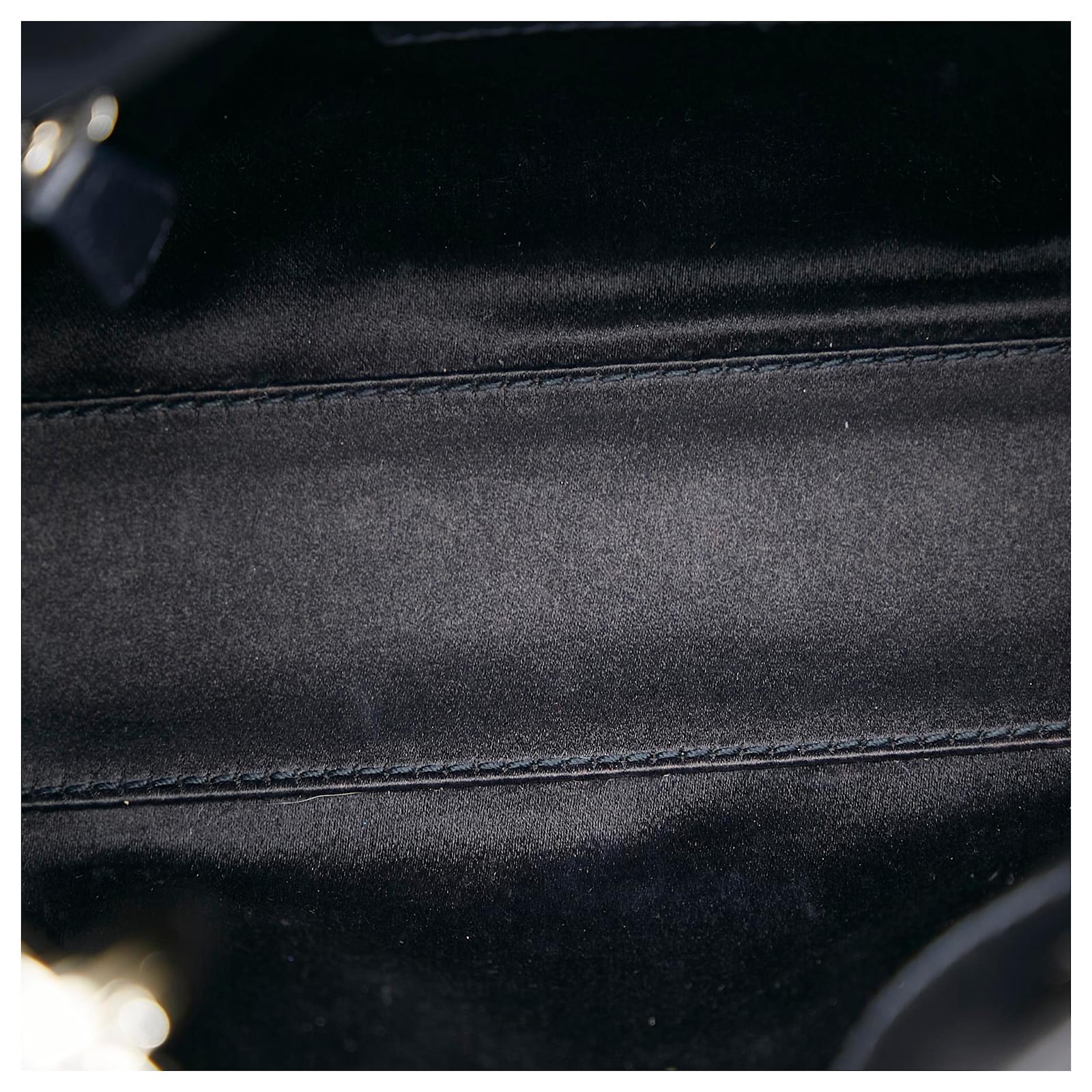 Dior Black Crystal-Embellished Satin Mini Lady Dior Cloth ref.766259 ...
