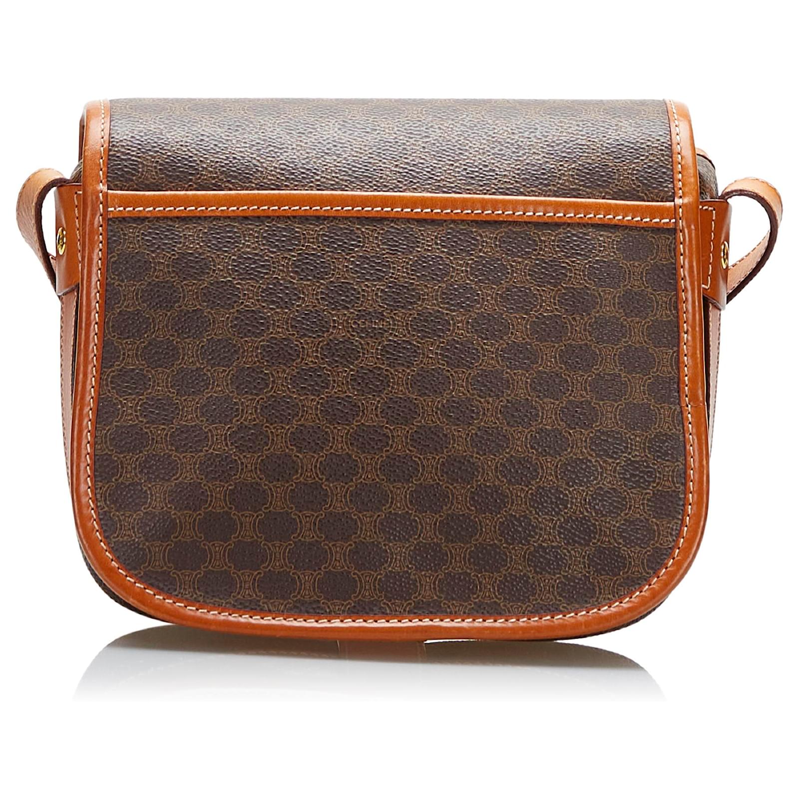 Céline Celine Brown Macadam Crossbody Bag Cloth Cloth ref.766274 - Joli ...