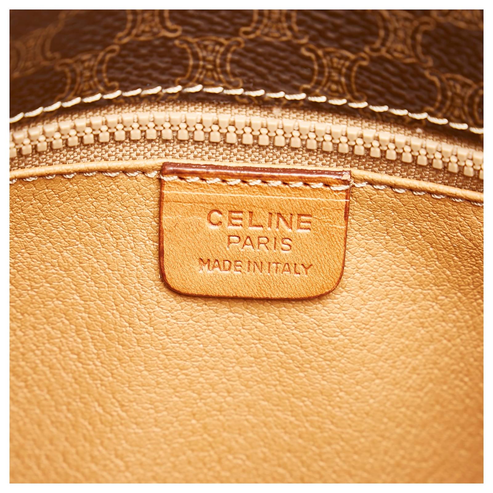 Céline Celine Brown Macadam Crossbody Bag Cloth Cloth ref.766274 - Joli ...