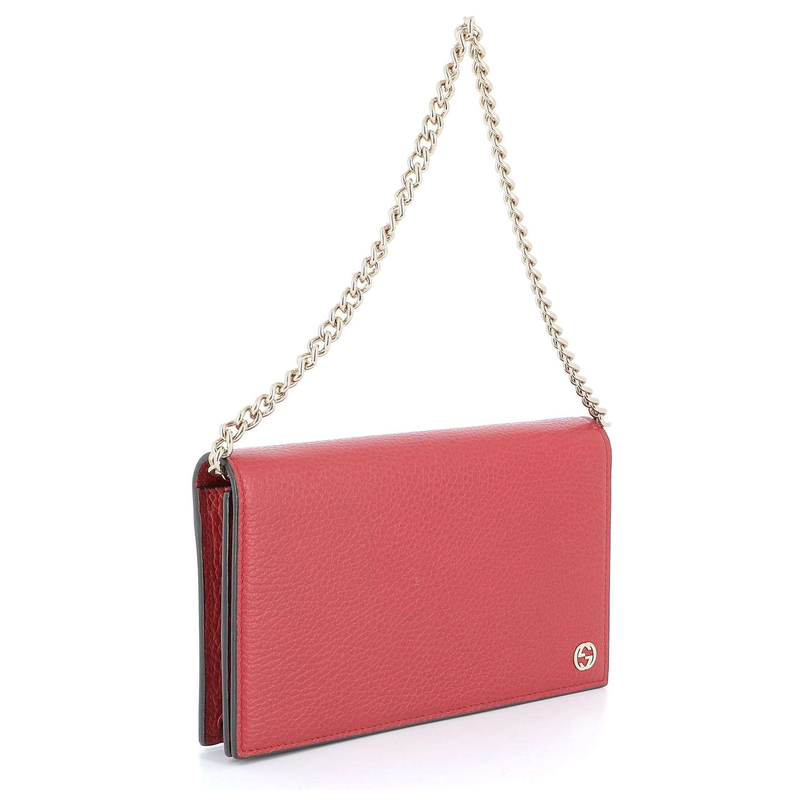 gucci Red Leather ref.767155 - Joli Closet