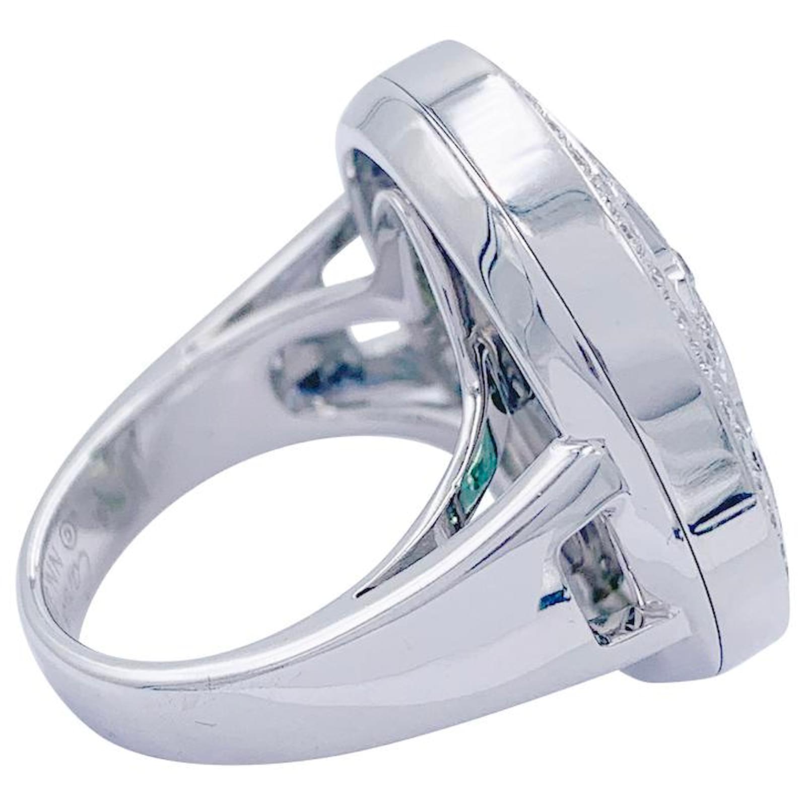 Cartier ring, "Pasha", in white gold, Fine stones, diamants. ref.769810 ...