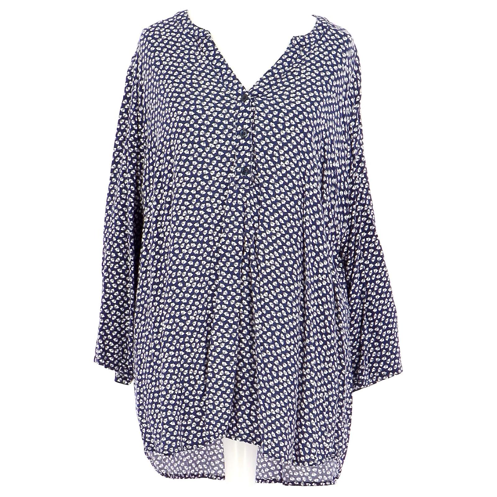 Joseph Wrap blouse Navy blue Viscose ref.771926 - Joli Closet