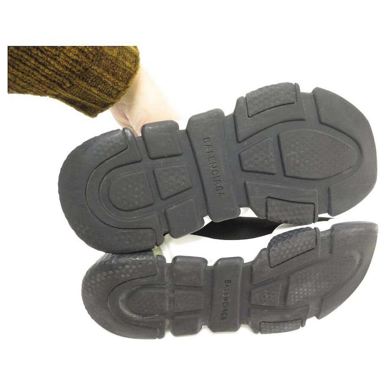 CHAUSSURES BALENCIAGA SPEED FEMME 37 BASKETS TOILE NOIR SNEAKER ref ...