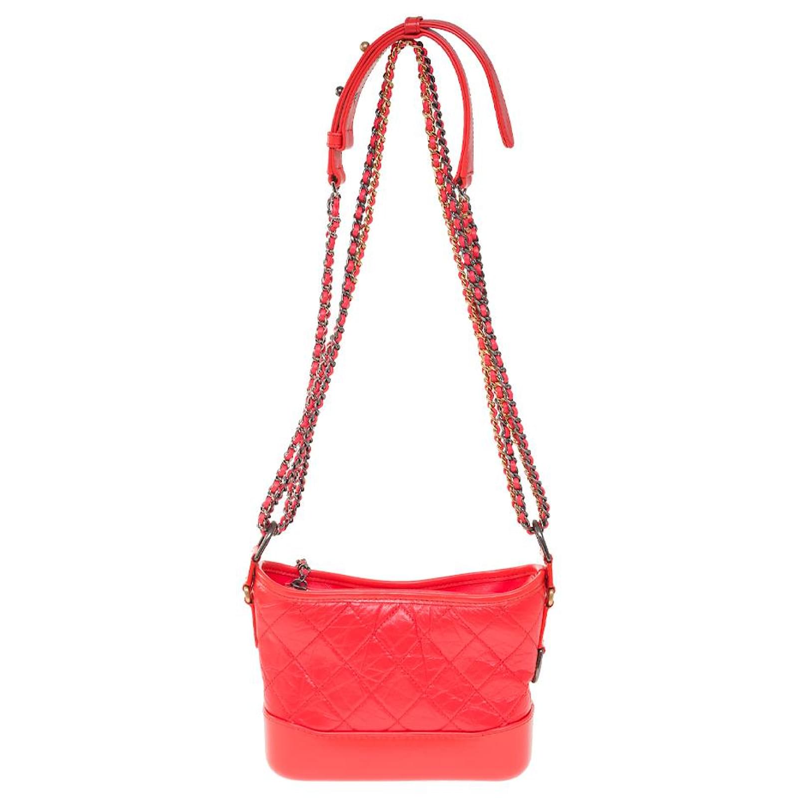 Chanel Gabrielle Red Leather ref.773124 - Joli Closet