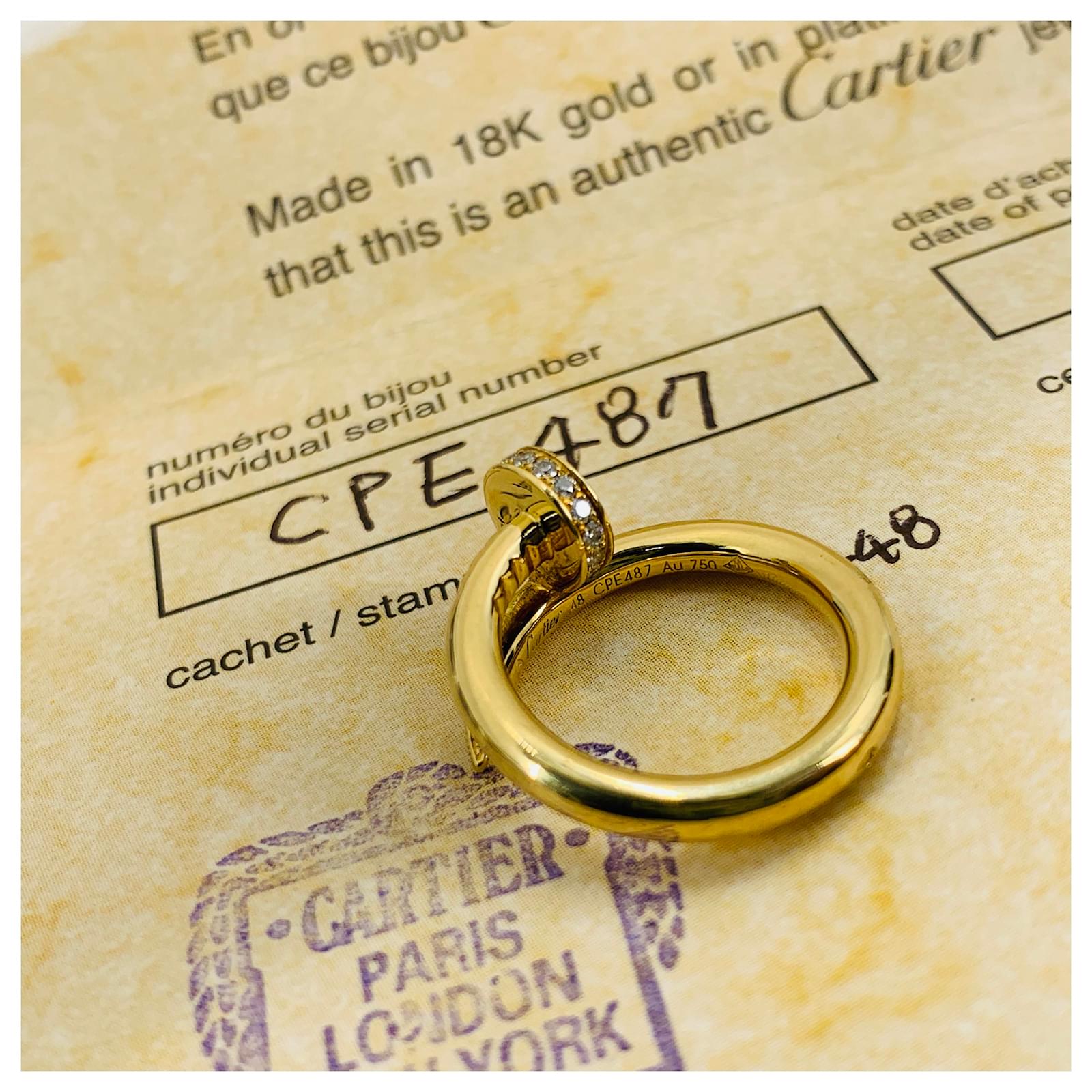 Cartier Juste un clou Or jaune Doré ref.774155 - Joli Closet