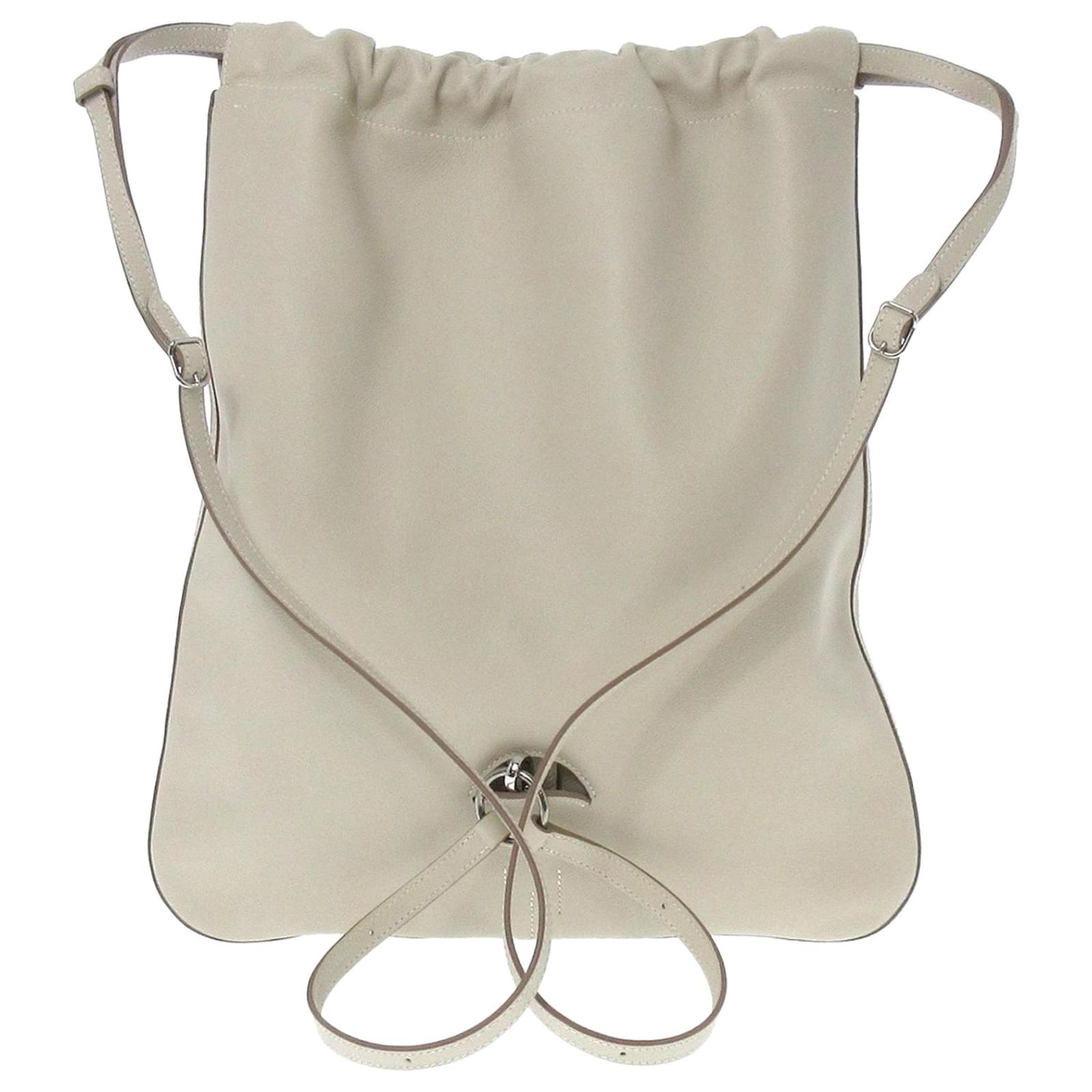 Hermès Hermes Gray Cheri Bridado Backpack Grey Leather Pony-style ...