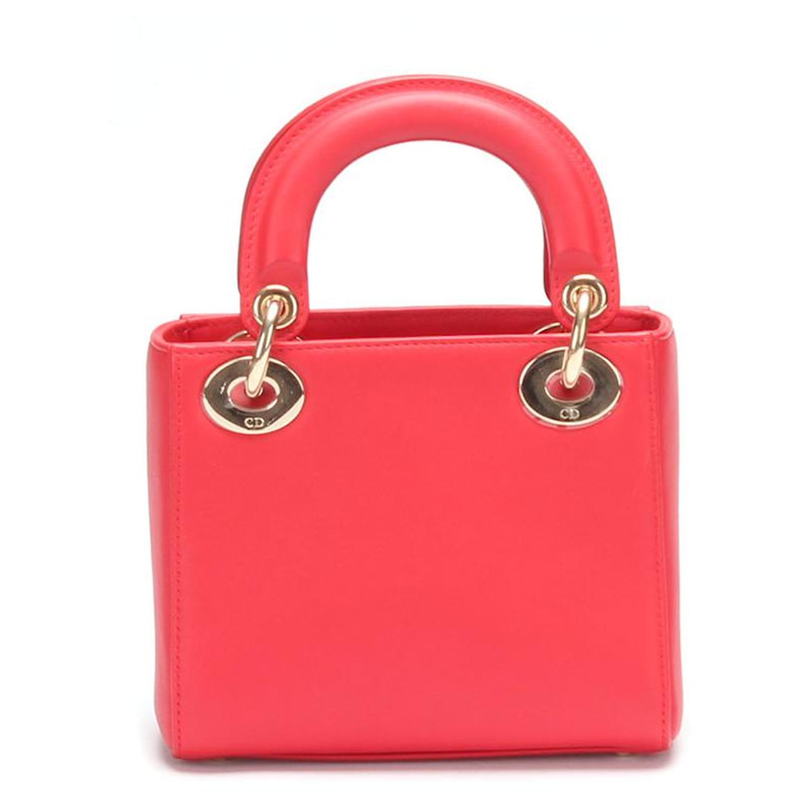 Dior Lady Dior Red Leather ref.781247 - Joli Closet