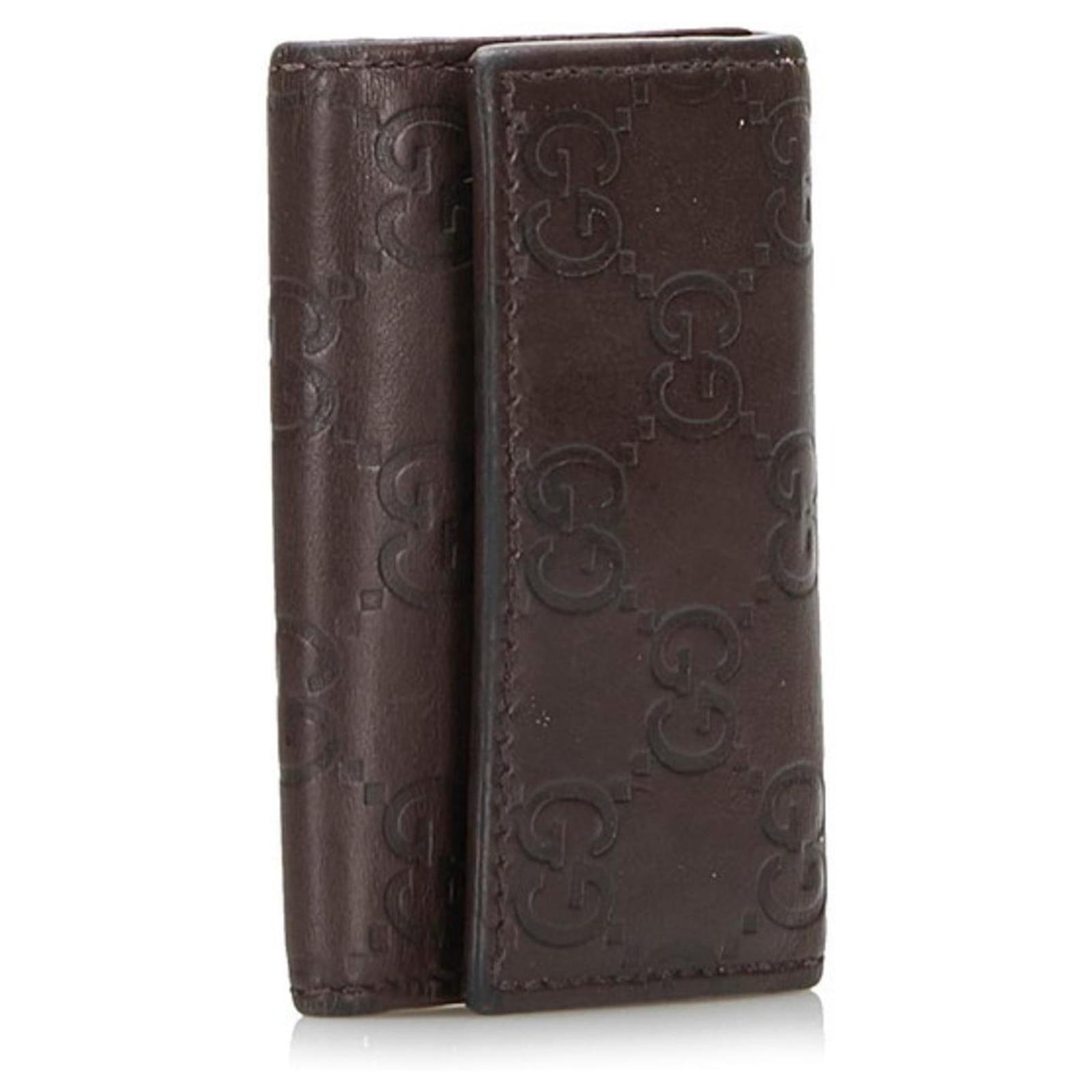 Gucci Key case Brown Leather ref.783412 - Joli Closet