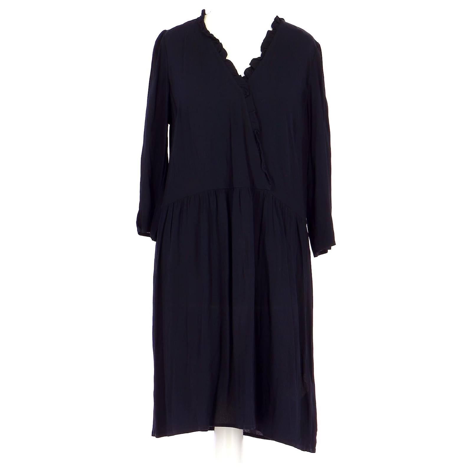 Des Petits Hauts Robe Viscose Bleu Marine ref.783720 - Joli Closet