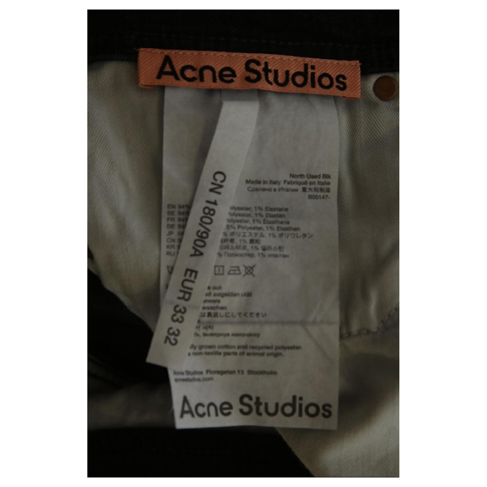 Jean Acne Studios 42 Black Cotton ref.783993 - Joli Closet