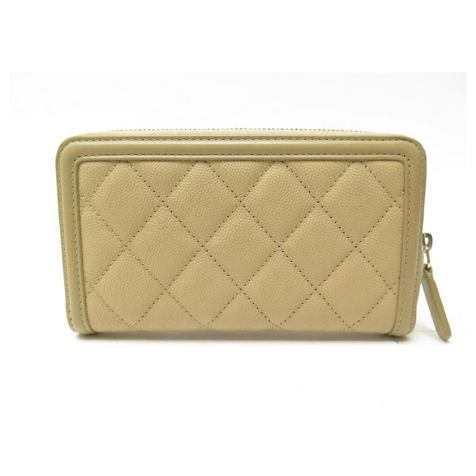 NEW CHANEL LONG WALLET WITH FILIGREE CC LOGO IN CAVIAR QUILTED LEATHER ...