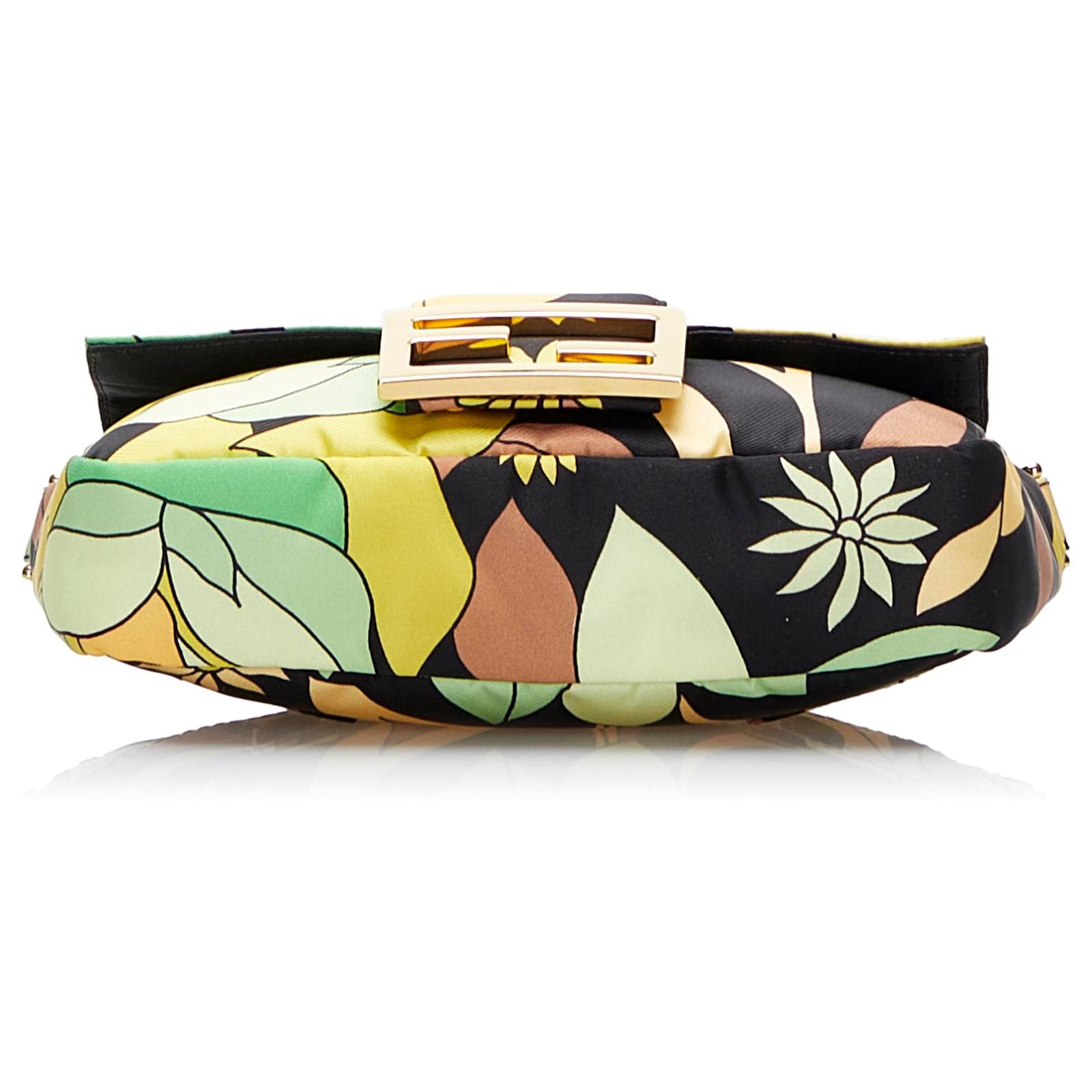 Fendi Multi Floral Print Mamma Baguette Crossbody Multiple colors Nylon ...