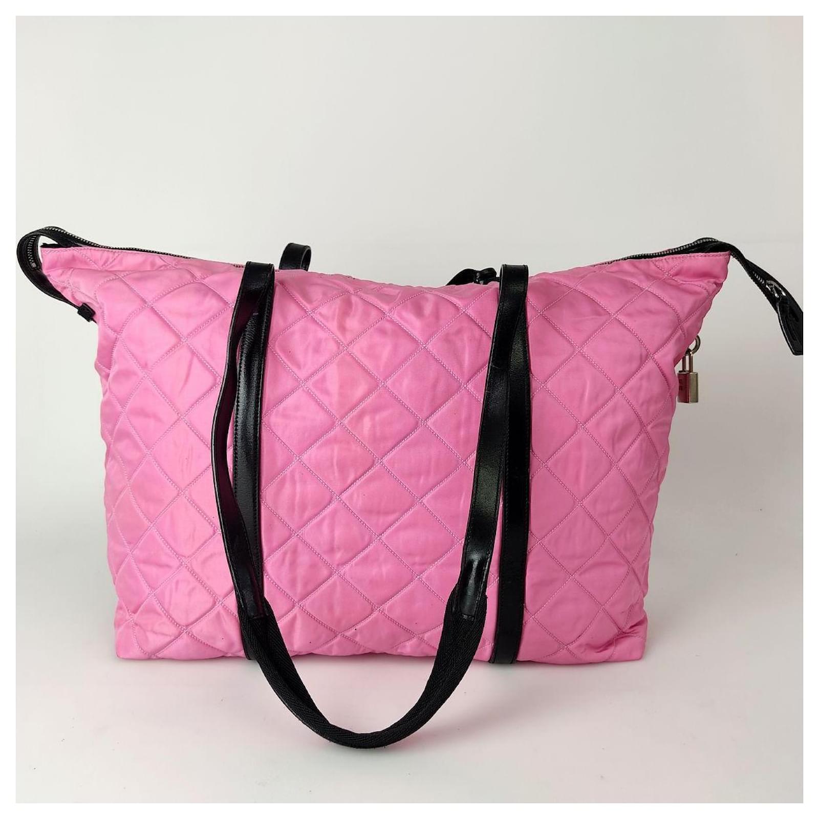 Prada Begonia Bag in Nylon Pink Cloth ref.786517 - Joli Closet
