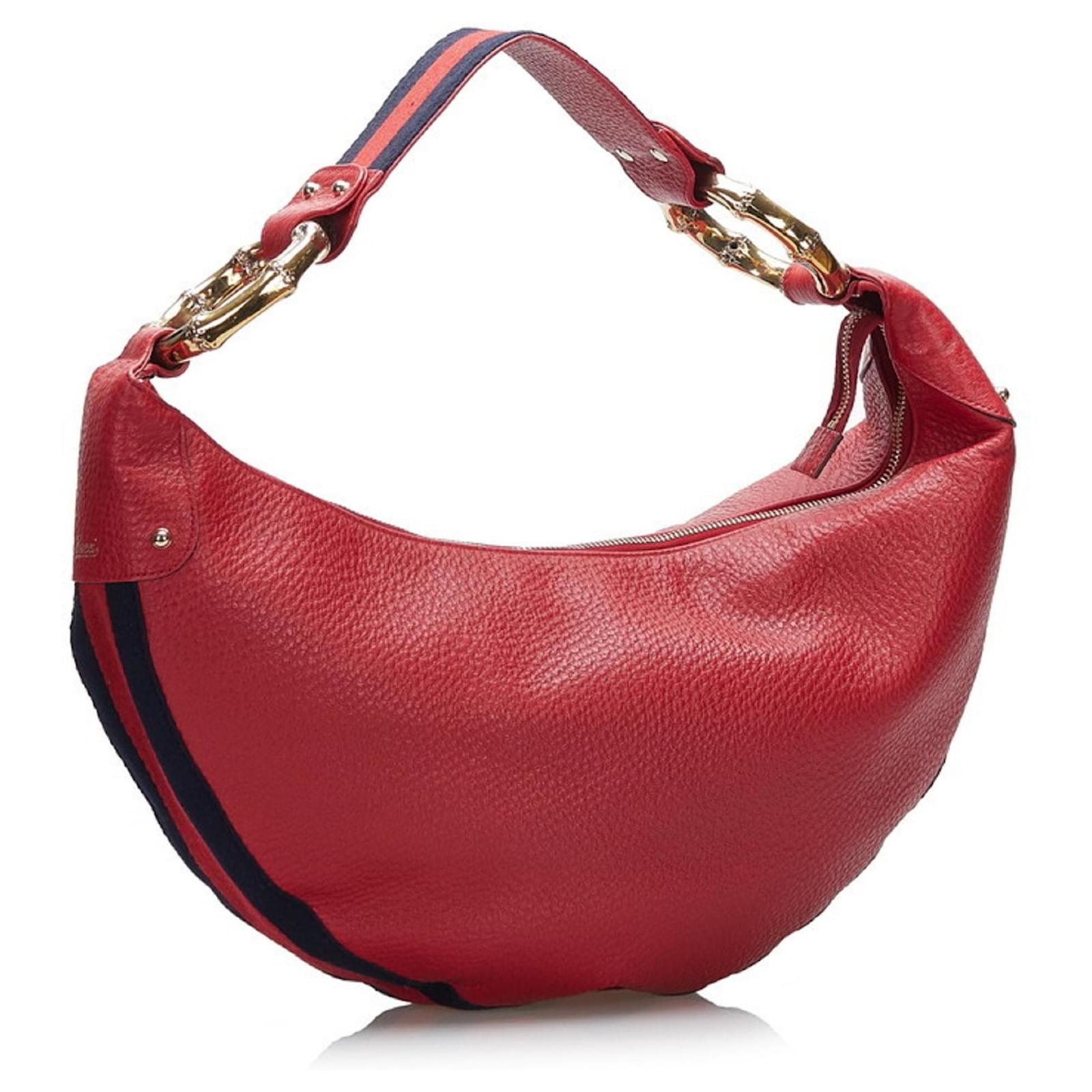 Gucci Hobo Red Leather ref.786620 - Joli Closet