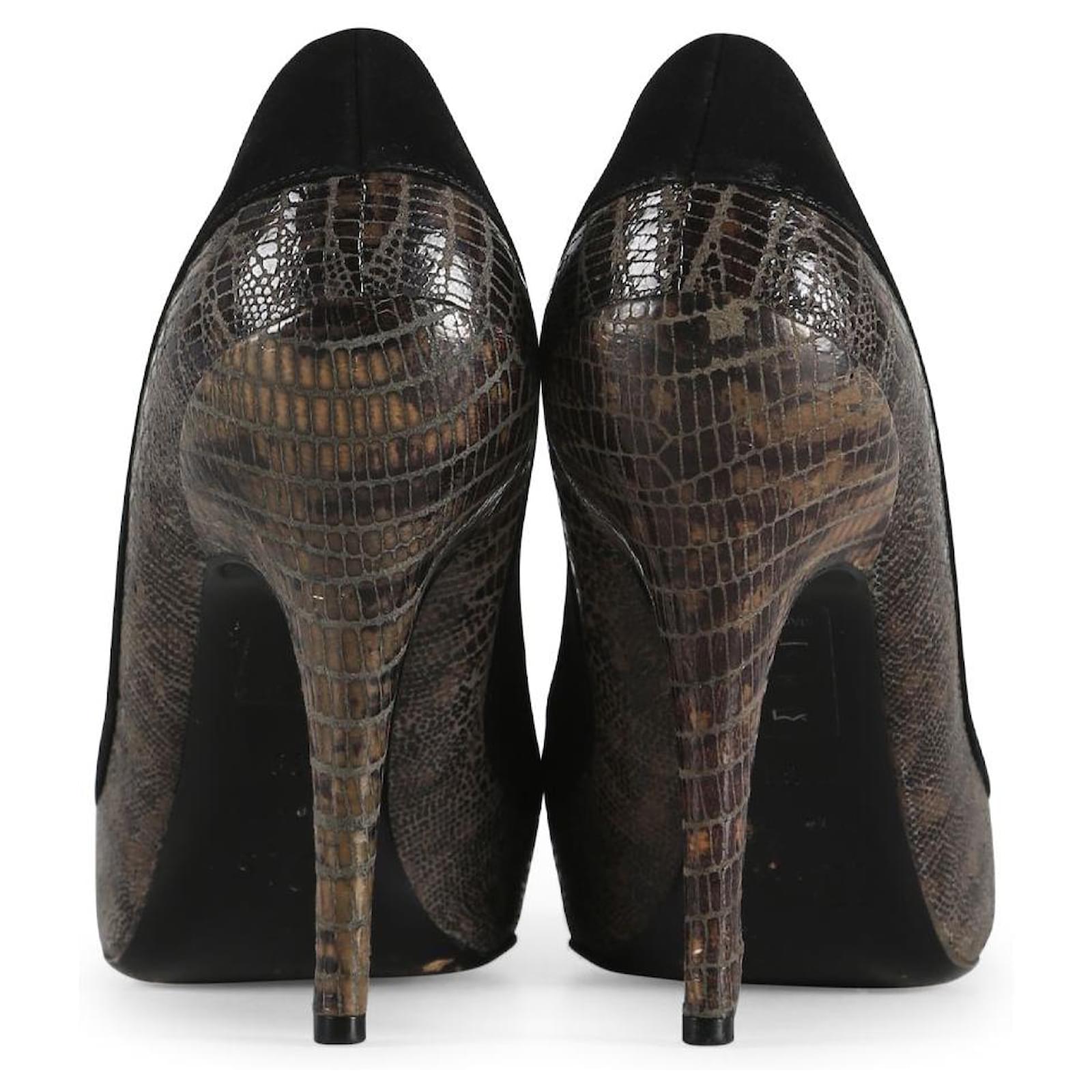 Christian Dior Python & Suede Trim Platform Pumps Multiple colors ref ...