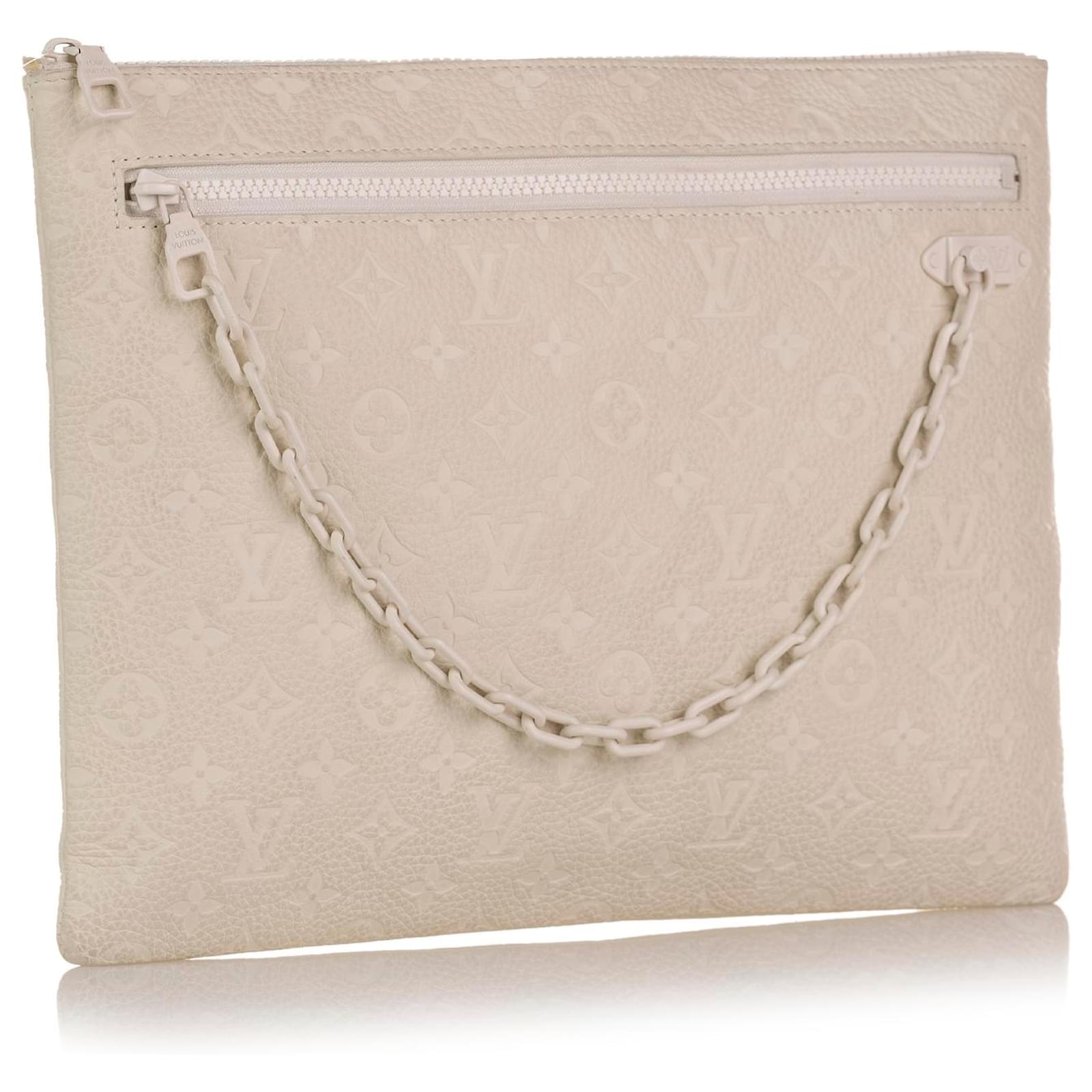 Louis Vuitton White Taurillon Monogram Solar Ray A4 Leather Pony-style ...